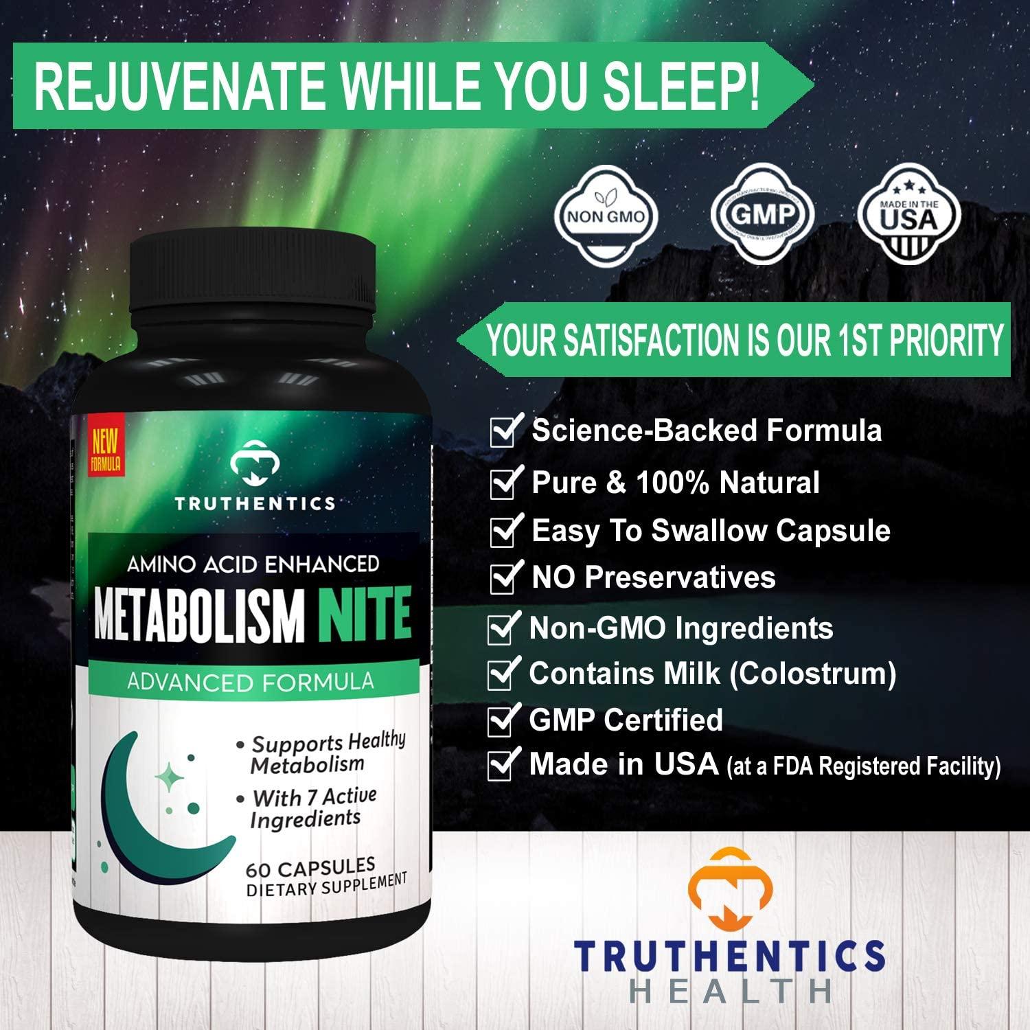 Night Time Metabolism & Restorative Sleep Support Supplement - PM ...