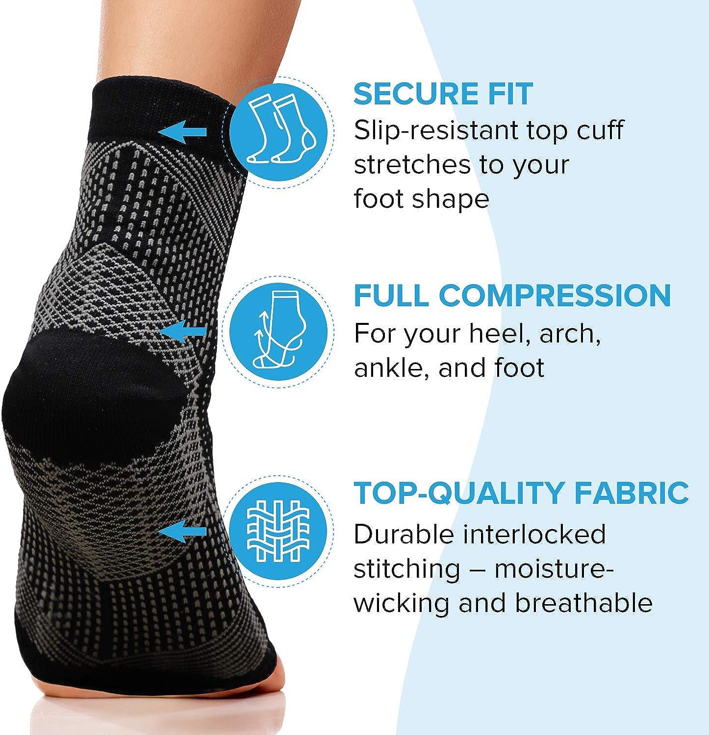 MindInsole Ankle Compression Socks - Open Toe for Men & Women | Pain ...