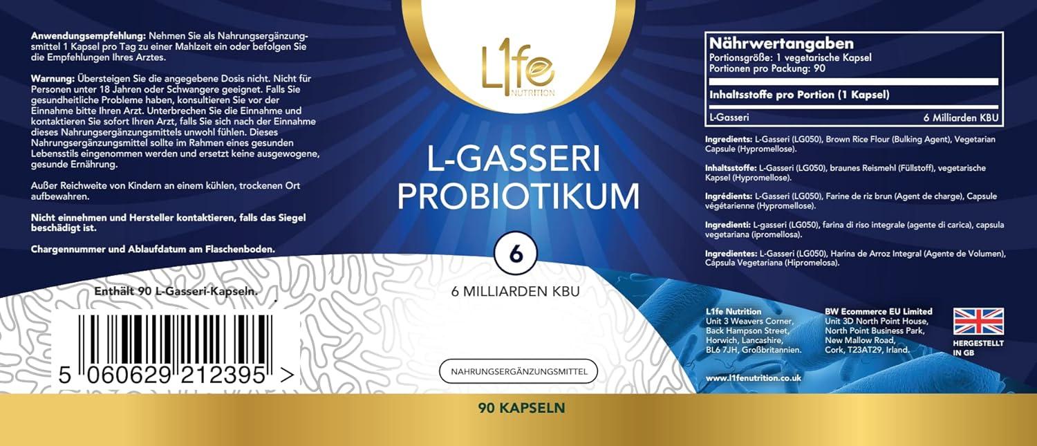Ln Lactobacillus Gasseri Probiotic Capsules - 90 Count | 6 Billion KBE Probiotics | Non-Allergen ...