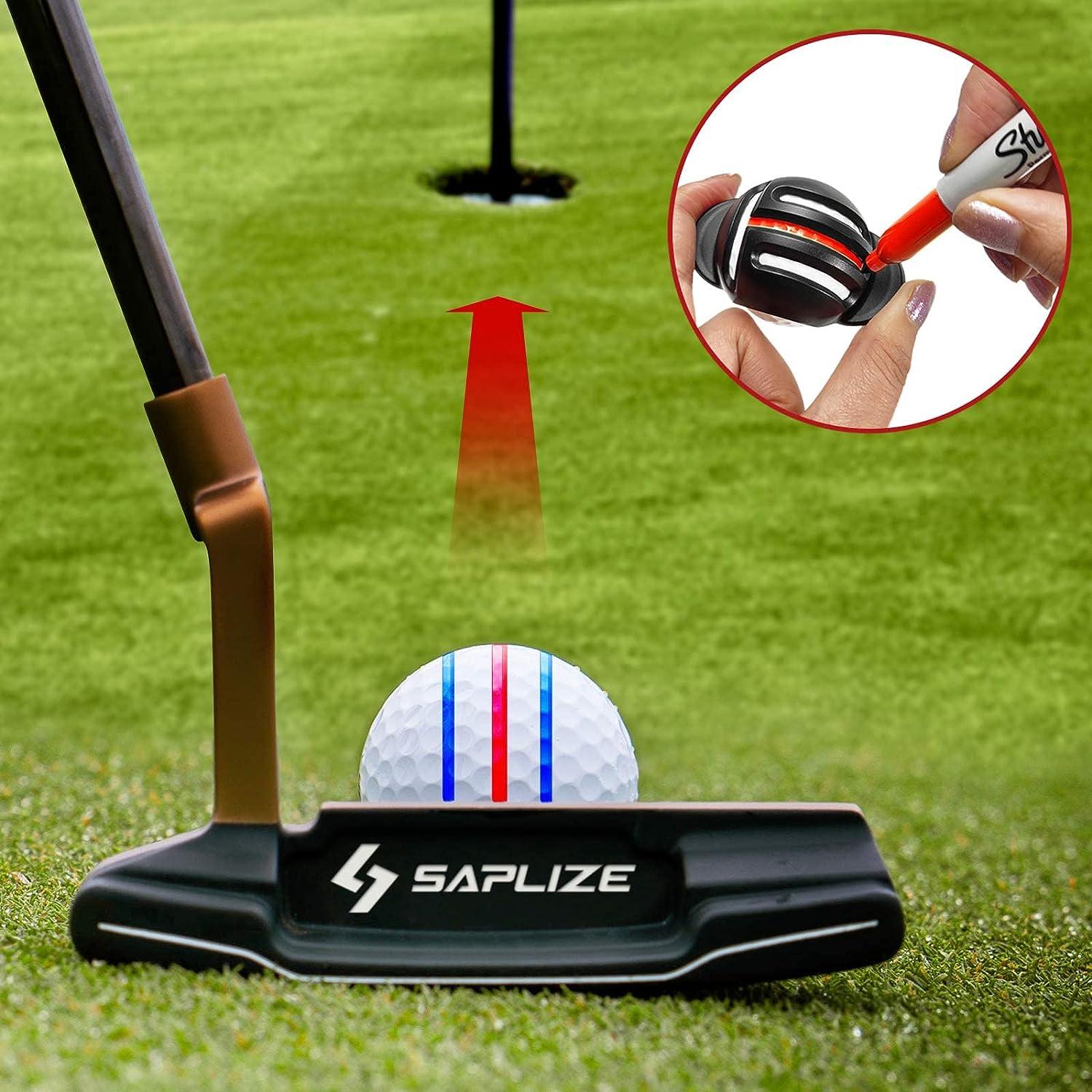 SAPLIZE High Precision Golf Ball Marker Kit with 3 Sharpie Markers ...