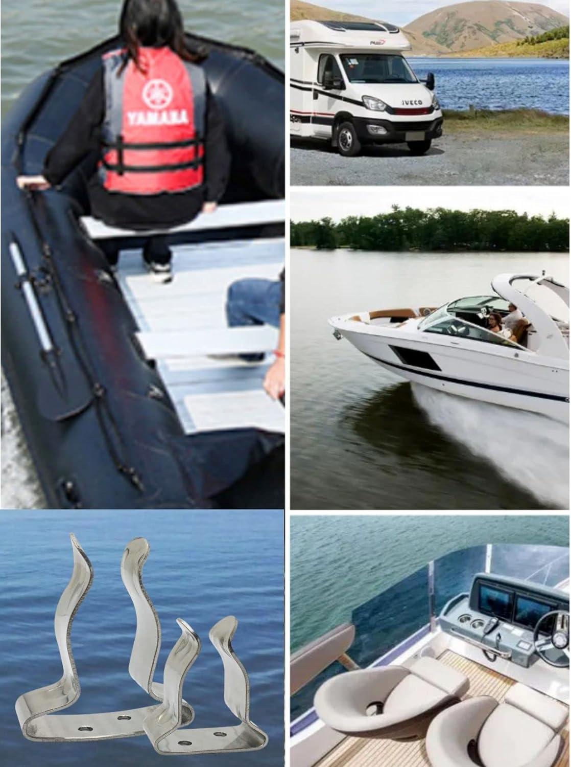 Milky Ocean Stainless Steel Spring Clips Hook Tool Holder for Boat ...