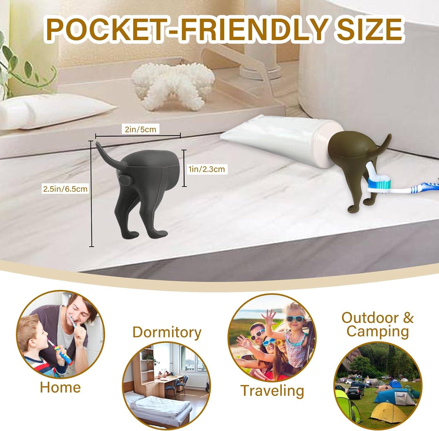 2PCS Pooping Dog Butt Toothpaste Topper Dog Poop Toothpaste Dispenser ...
