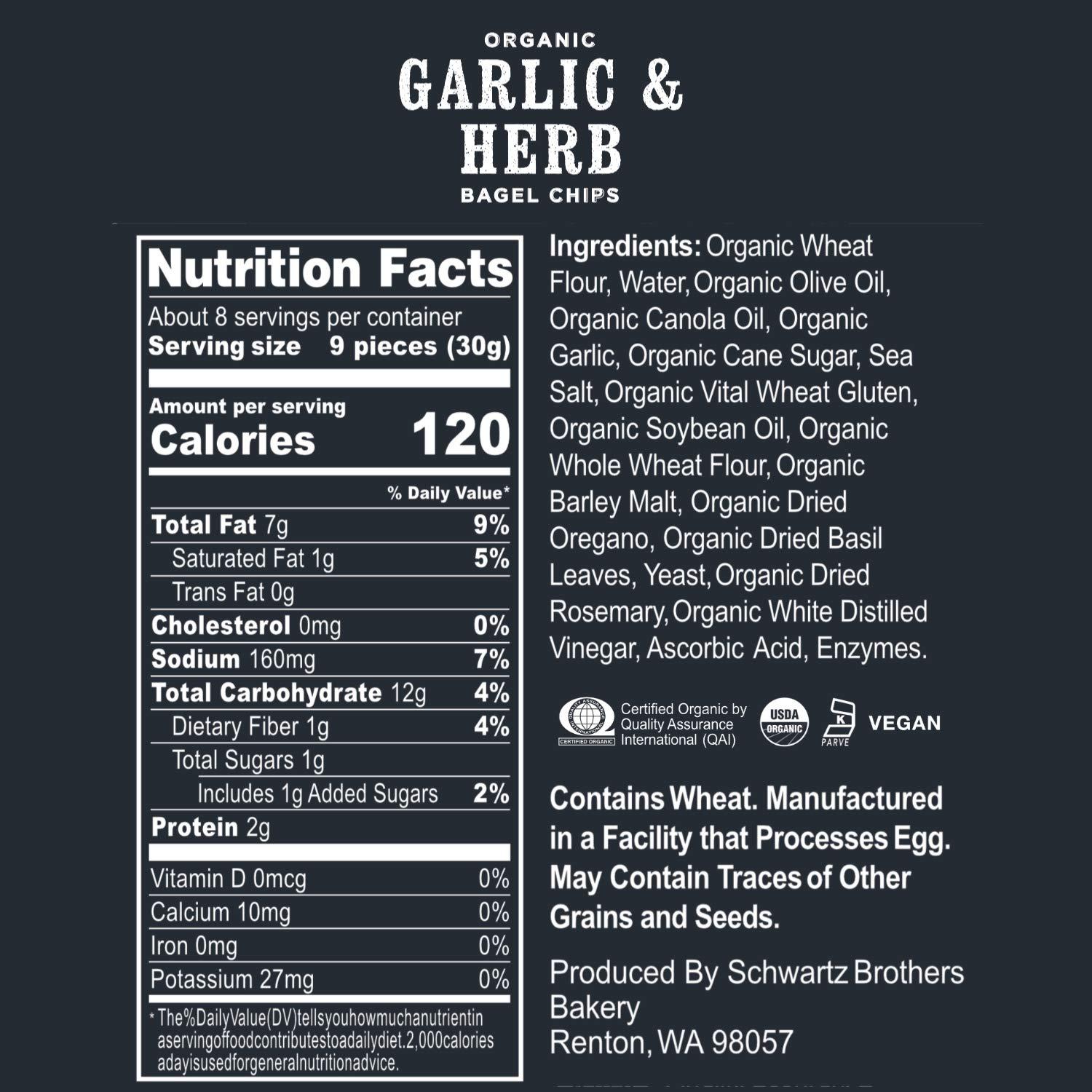 Everything & Garlic Bagel Chip Sampler, Schwartz Brothers Twice Baked ...