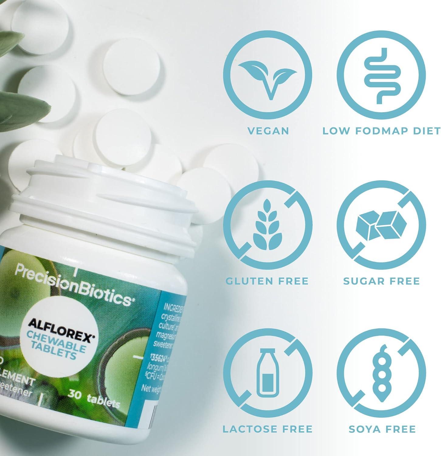 Alflorex Chewable Tablets Daily Gut Health Probiotics - Contains Bifidobacterium Longum ...