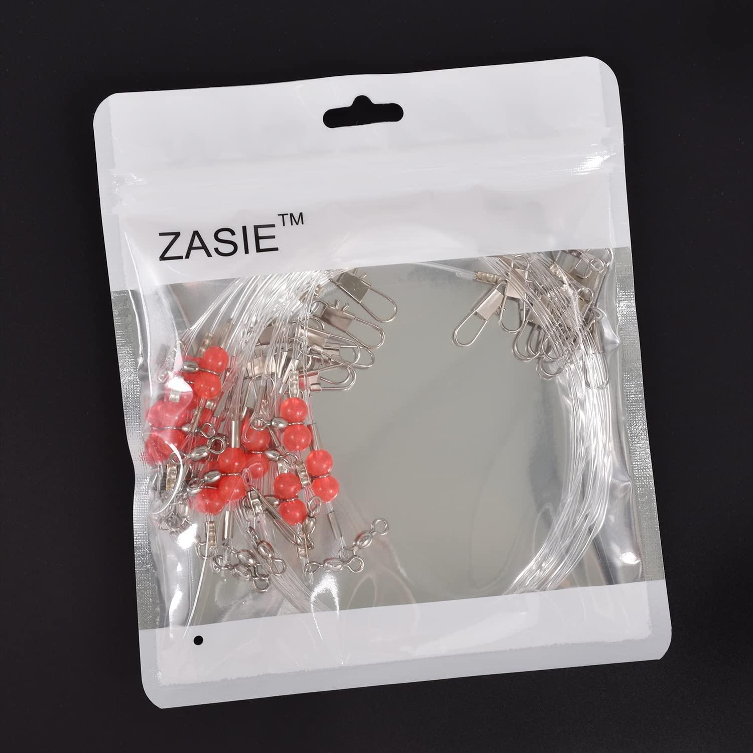 ZASIE Fishing Leaders - 10 Pcs Wire Leaders for Freshwater/Saltwater ...