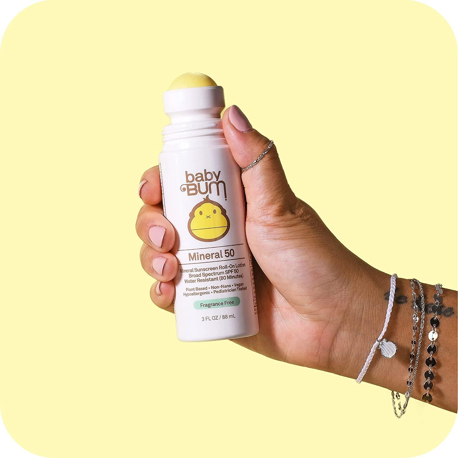 Baby Bum Mineral SPF 50 Roll-On Sunscreen | Vegan & Reef-Friendly ...