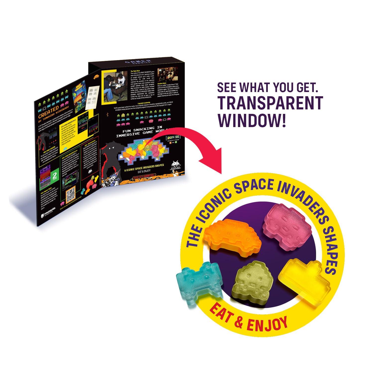 Powerbears Space Invaders Gummy Bear Gift Box - 20% Fruit Juice Vitamins 6 Fruity Flavors (250g ...