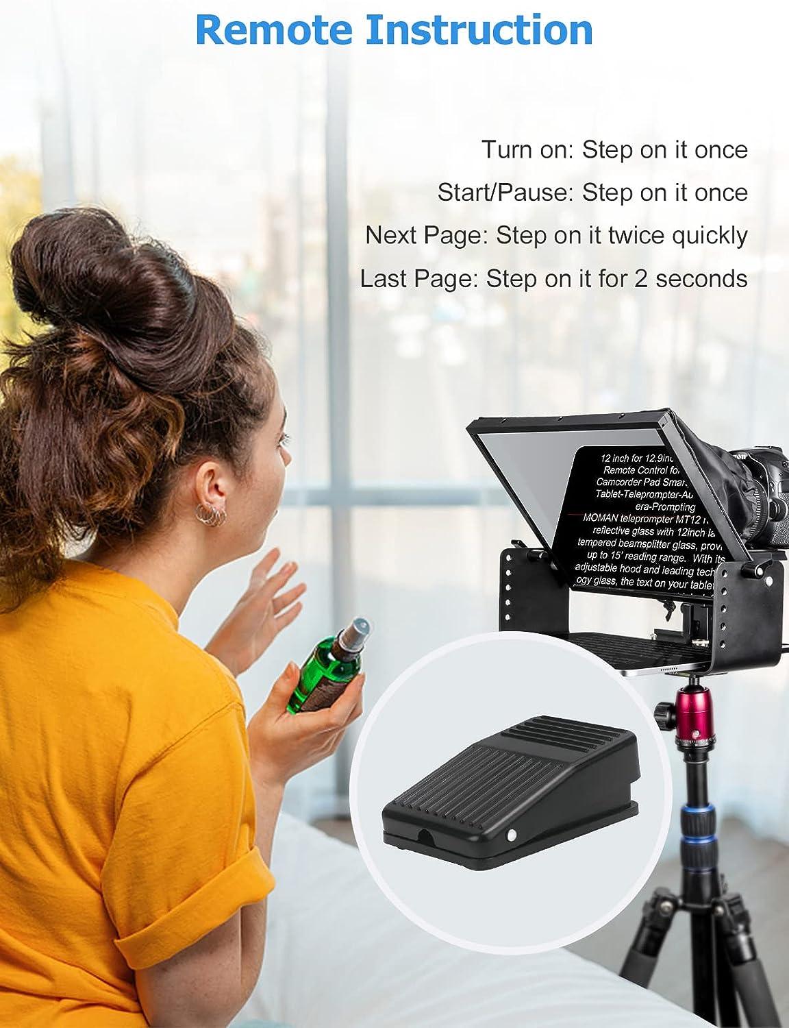Teleprompter Remote Foot Switch - Moman FS1 Bluetooth Wireless Control ...