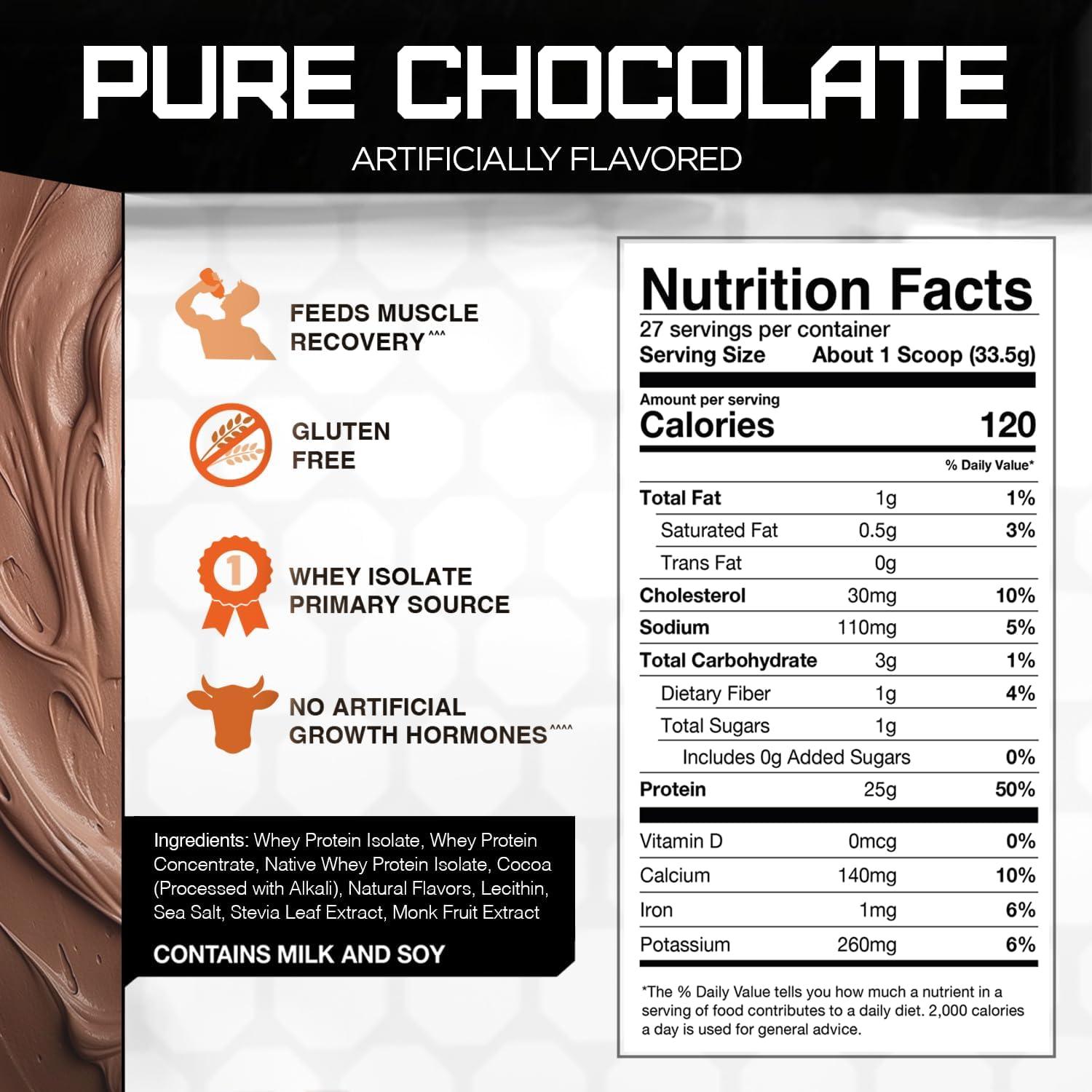 Naturally Flavored Rival Whey - Pure Chocolate 2lb | Premium Protein ...