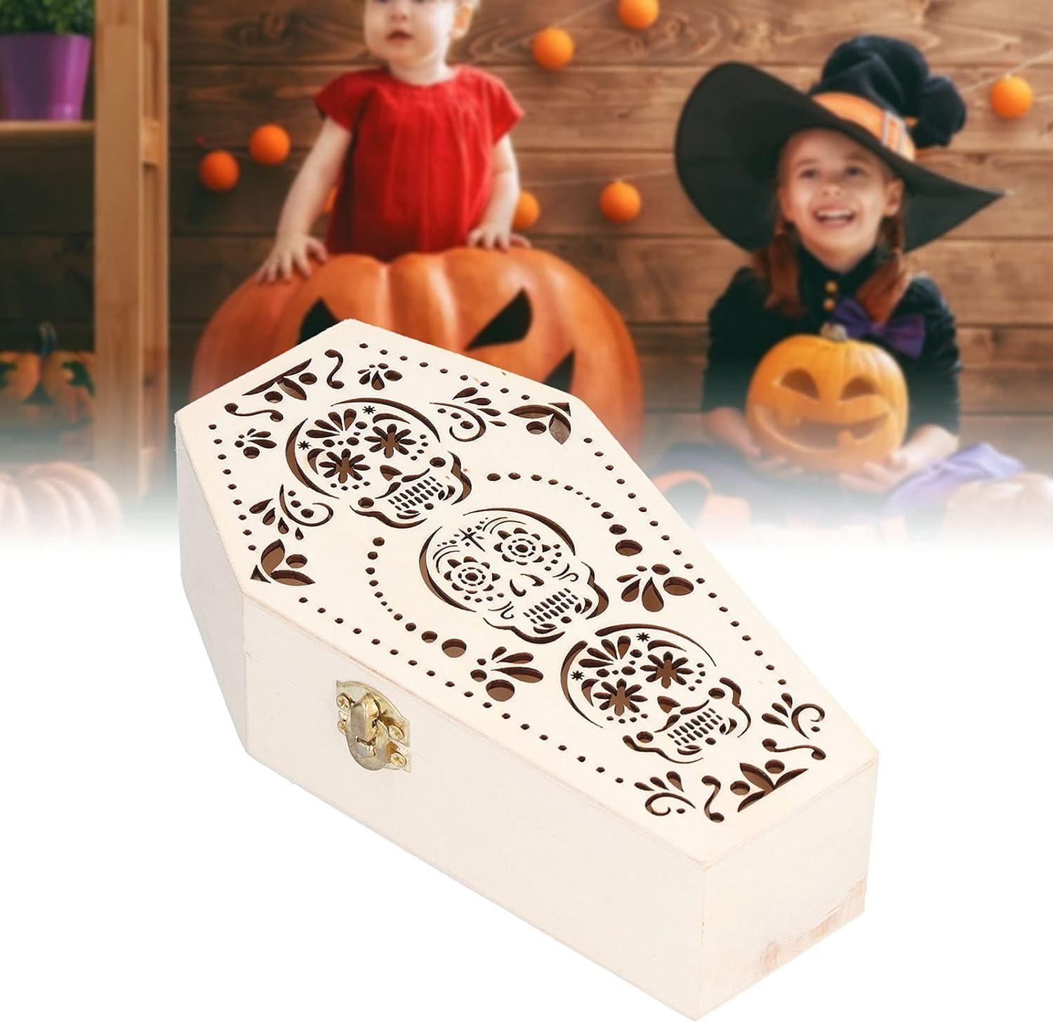 Psytfei 2Pcs Hamster Coffin DIY Unfinished Wooden Coffin Box for Small ...