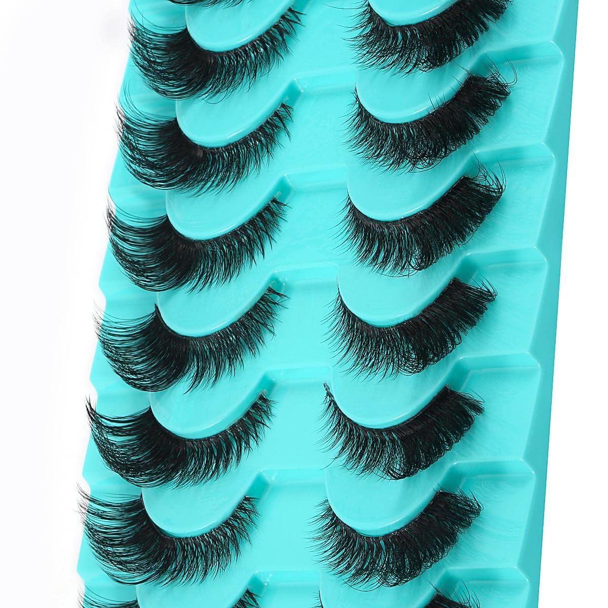 Buy Clear Band Russian Volume Fluffy Strip Lashes - 10 Pairs of ...