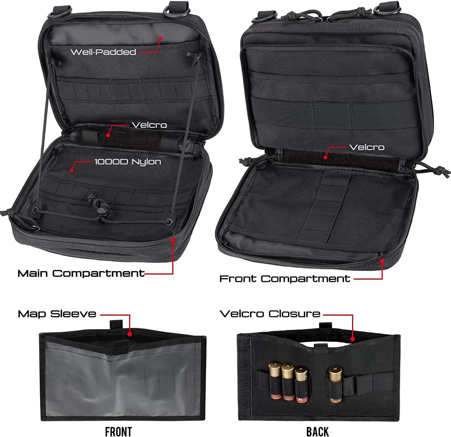 WYNEX Tactical Molle Admin Pouch of Laser Cut Design Utility Pouches ...