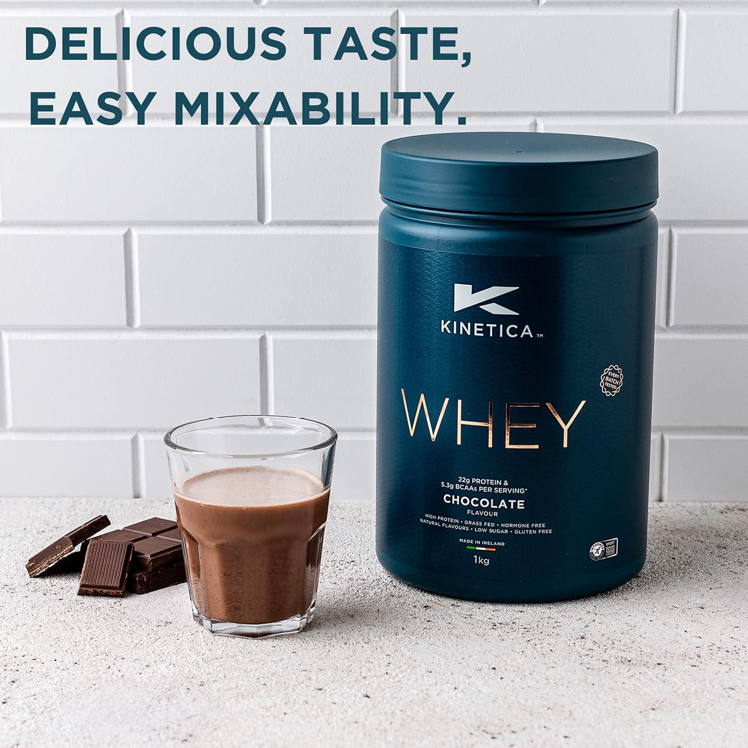 Kinetica Chocolate Mint Whey Protein Powder 1kg | 22g Protein per ...