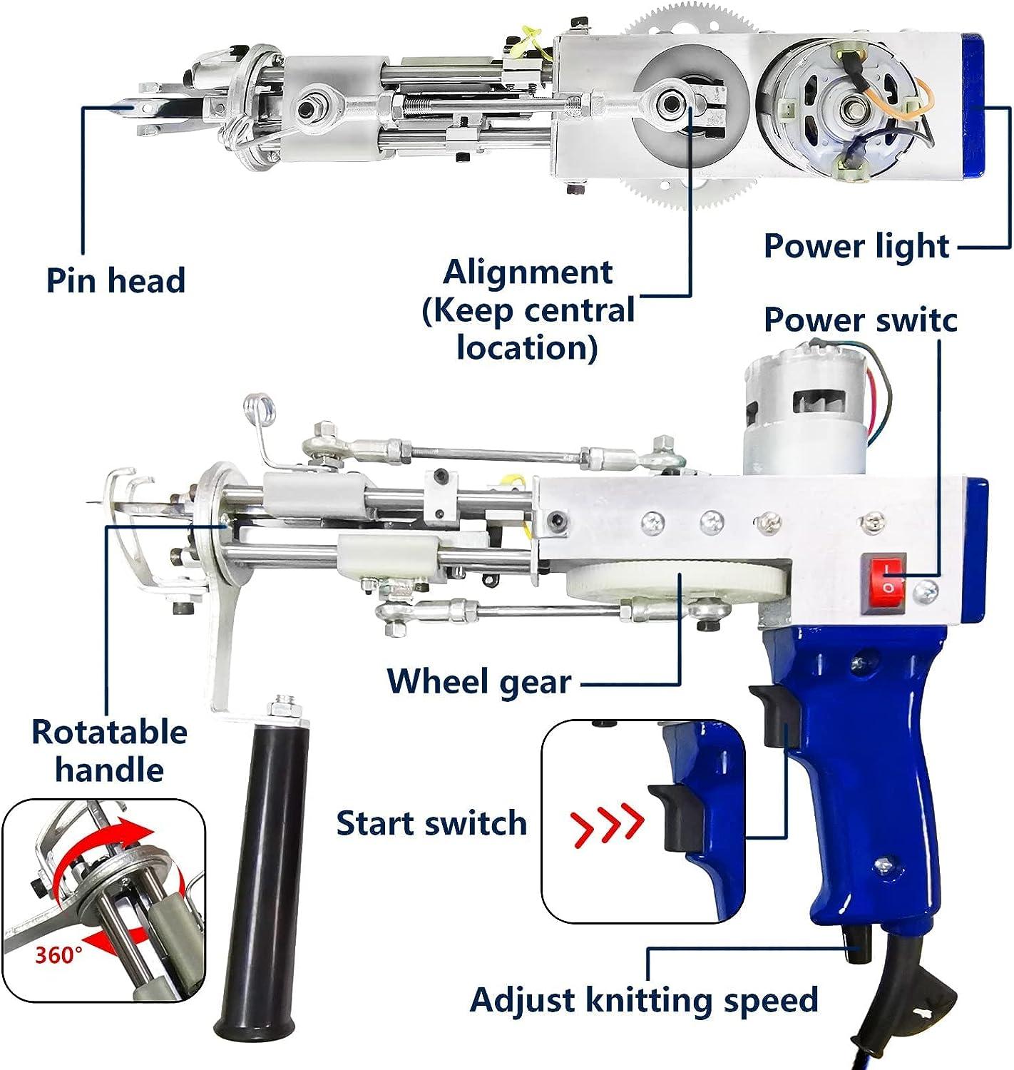 BLBO Tufting Gun Kit - Dual-Use Cut Pile and Loop Pile Rug Making ...