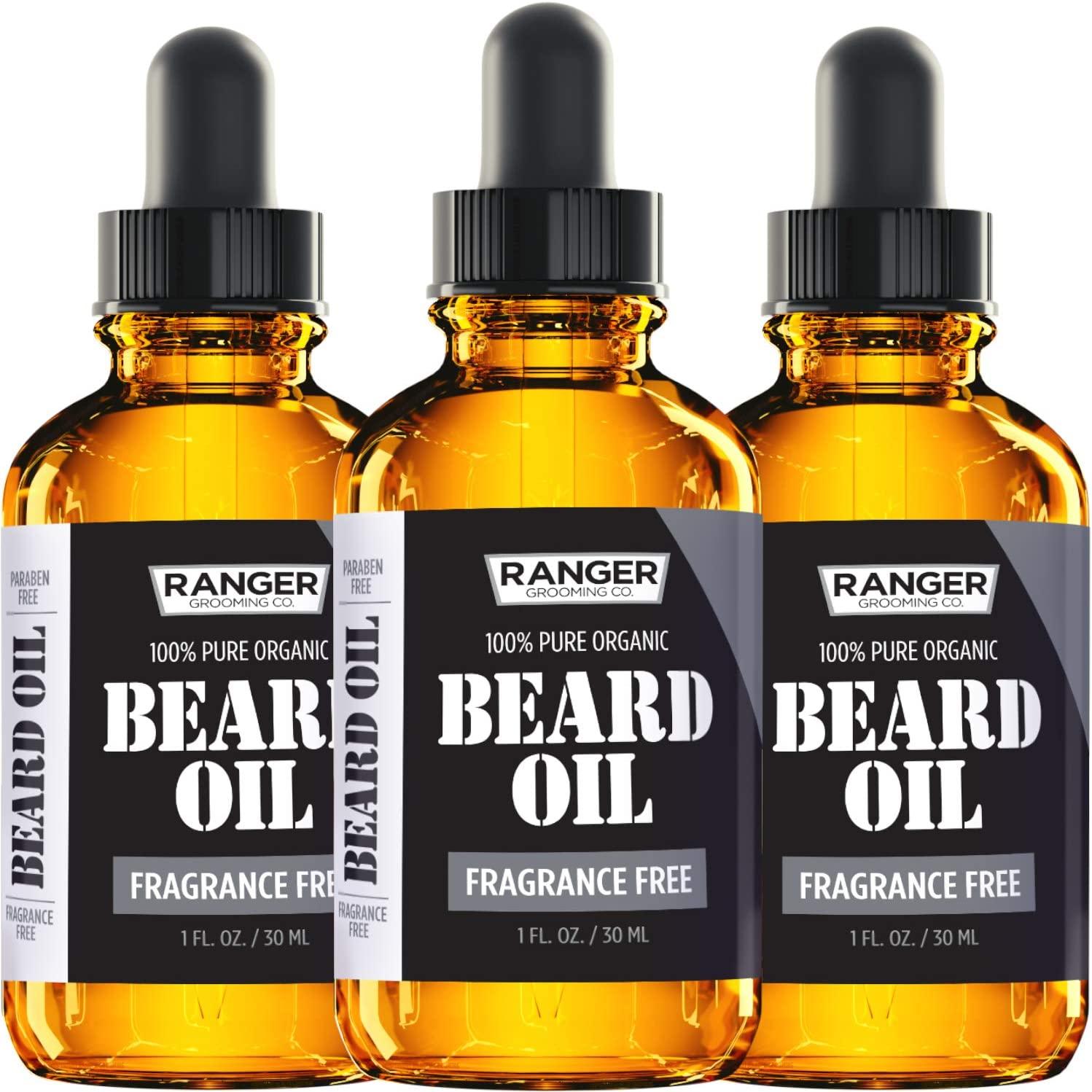 Ranger Grooming Co Fragrance-Free Beard Oil 1 oz - 100% Pure Natural ...