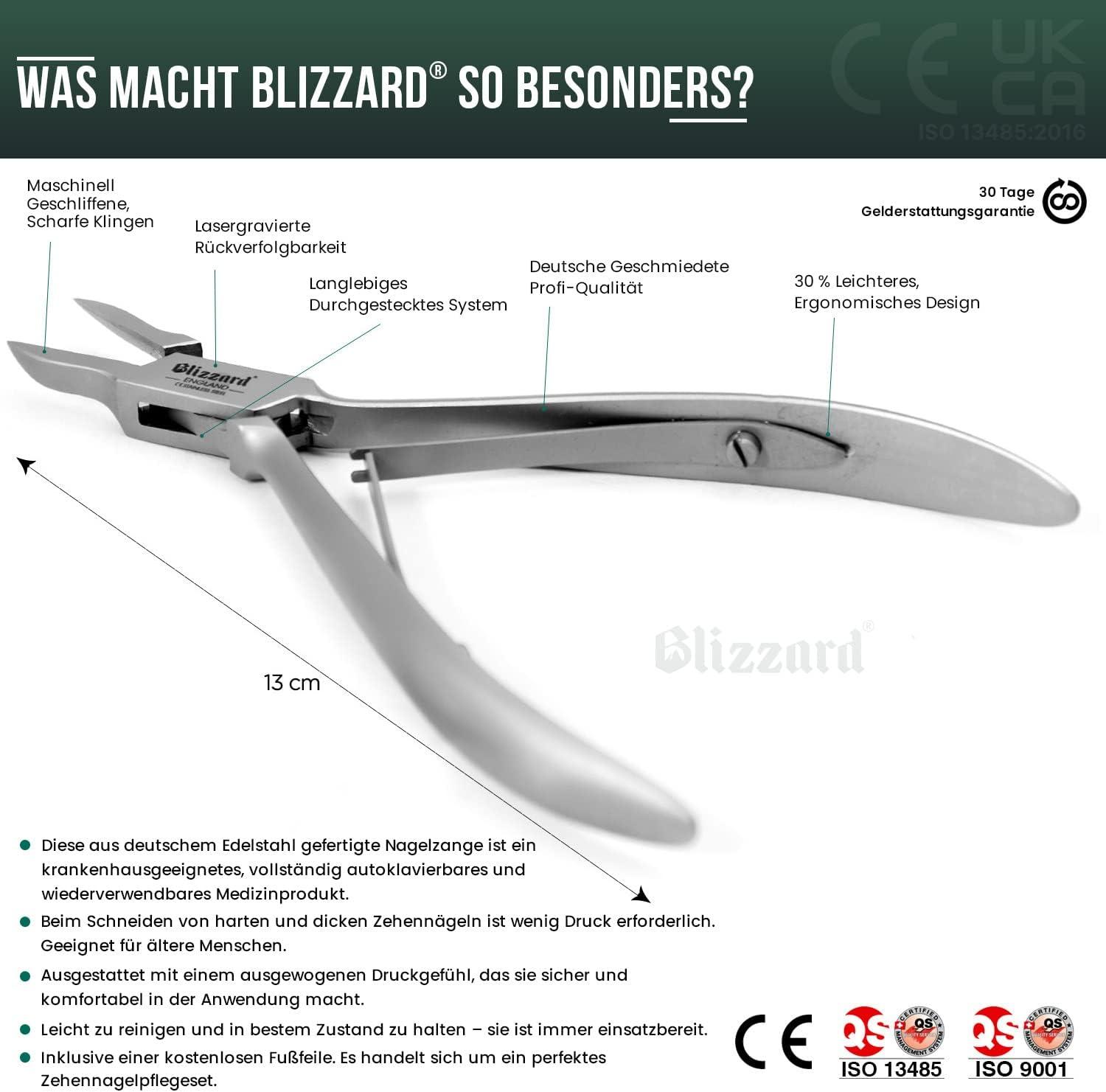 Blizzard Podiatrist Toenail Clipper Set for Ingrown Toenails - German ...