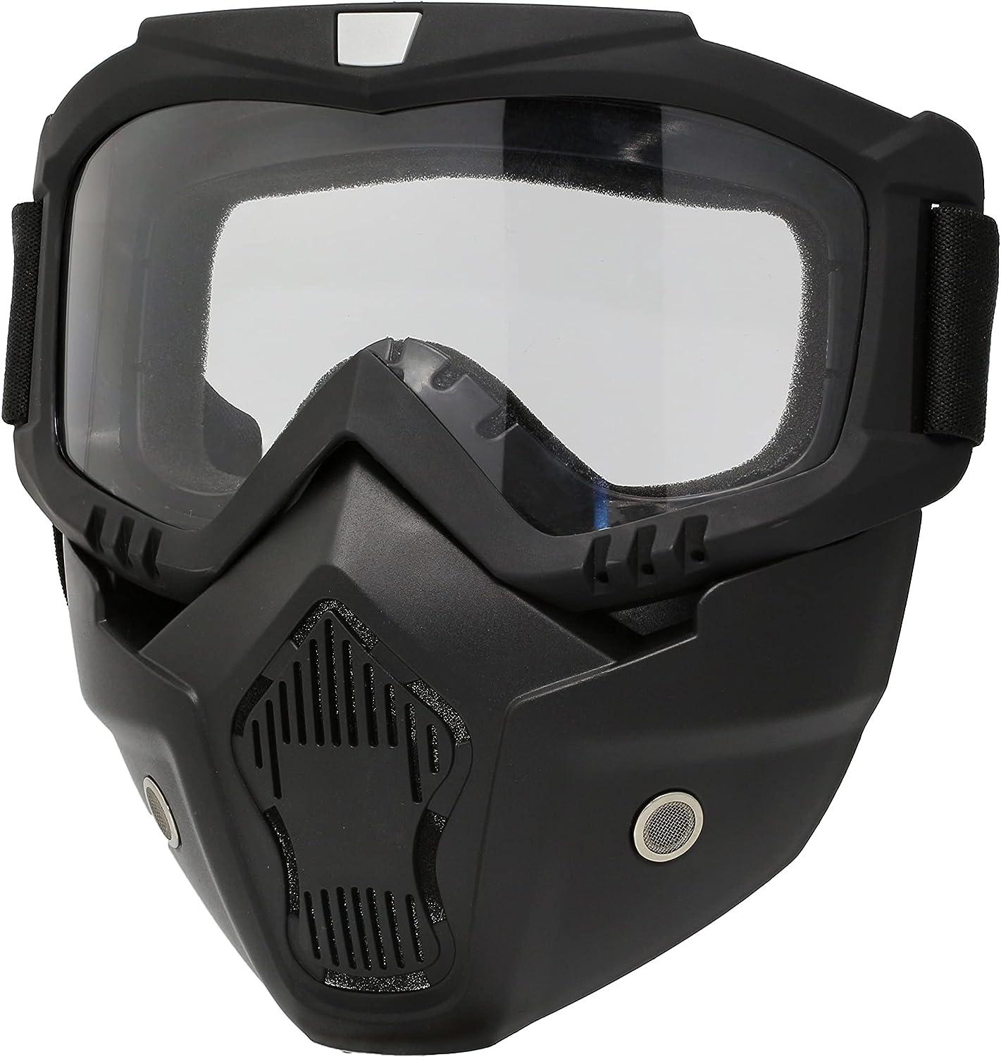 Skull Skeleton Airsoft Mask with HD Goggle for Halloween Cosplay ...