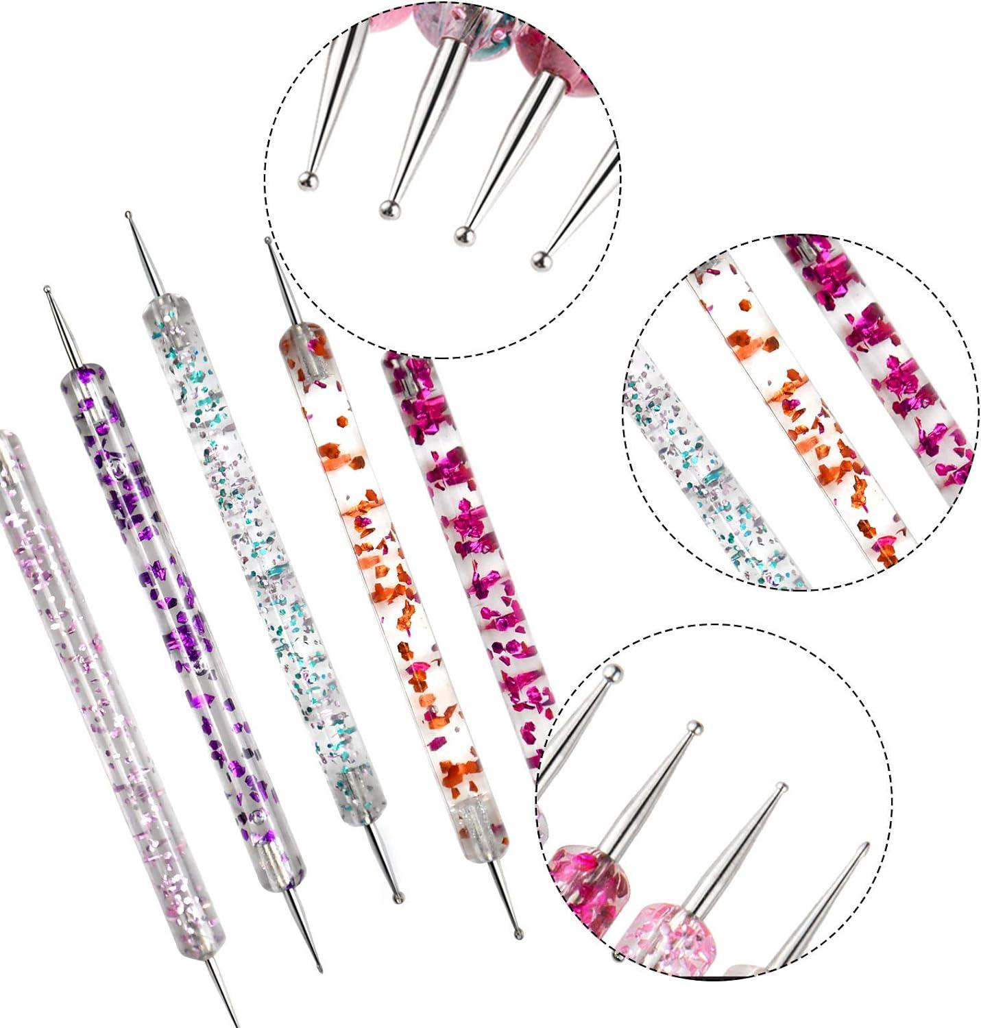 HQdeal 5Pcs Nail Dotting Pen Set for Manicure and Gel Polish Decoration ...