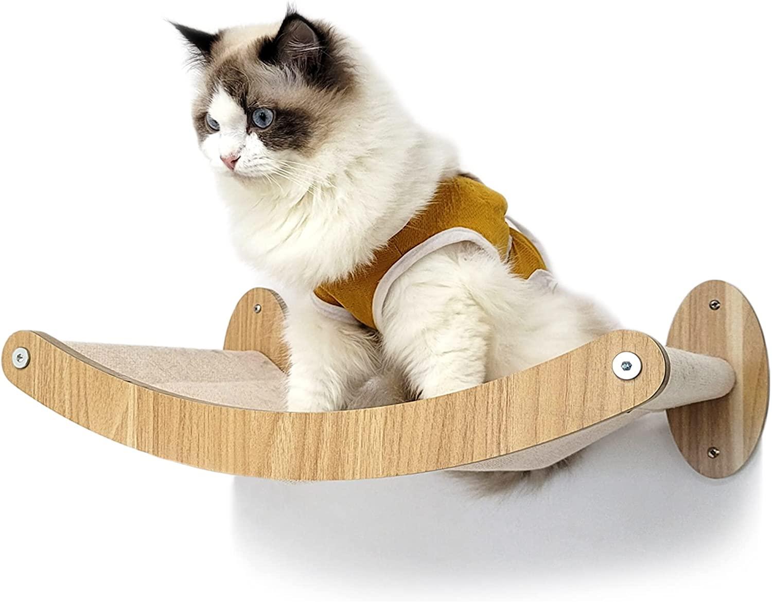 HeyKitten 17 Cat Wall Hammock for 2x4 Stud Mount - Stylish Floating ...