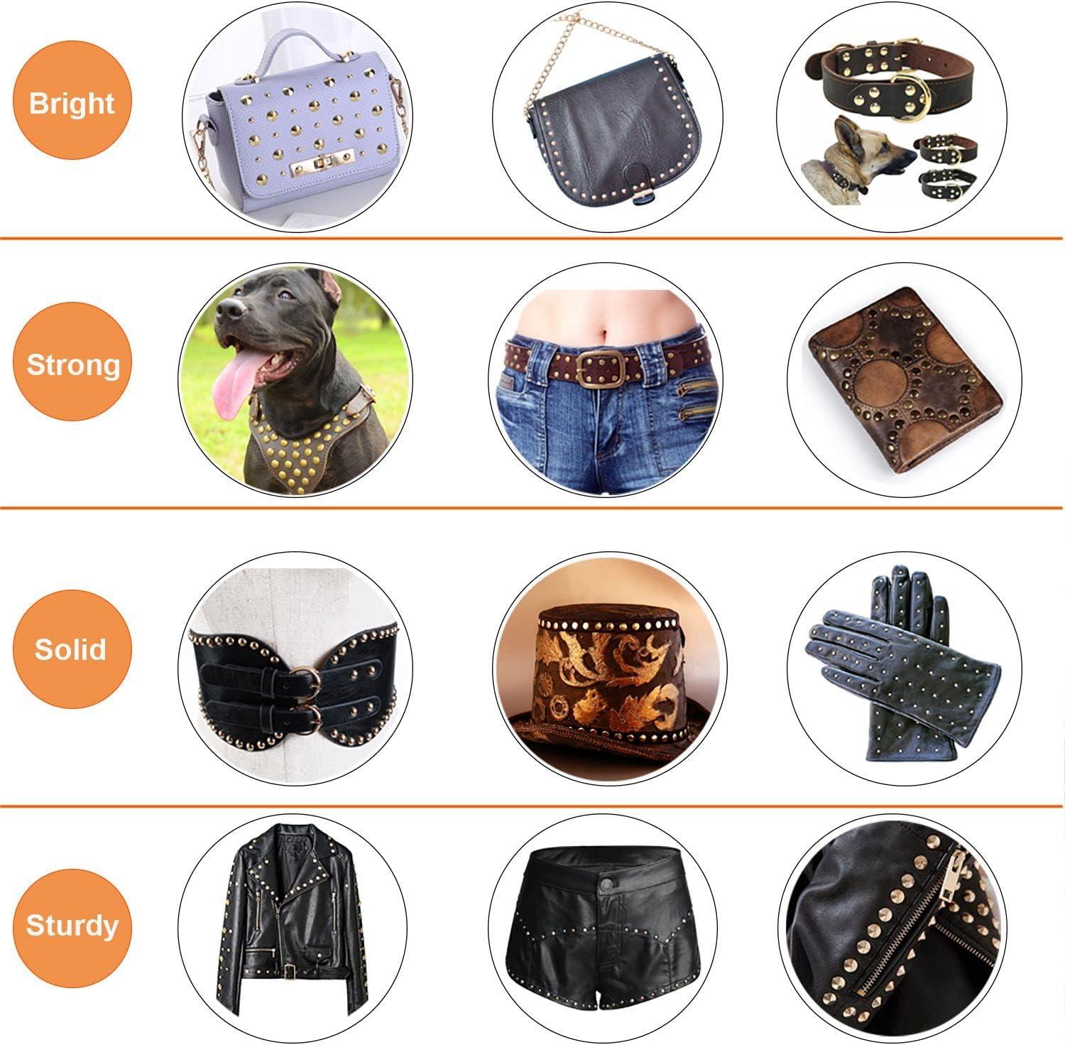 240 Sets Leather Rivets Double Cap Rivet Tubular - 4 Colors 3 Sizes ...