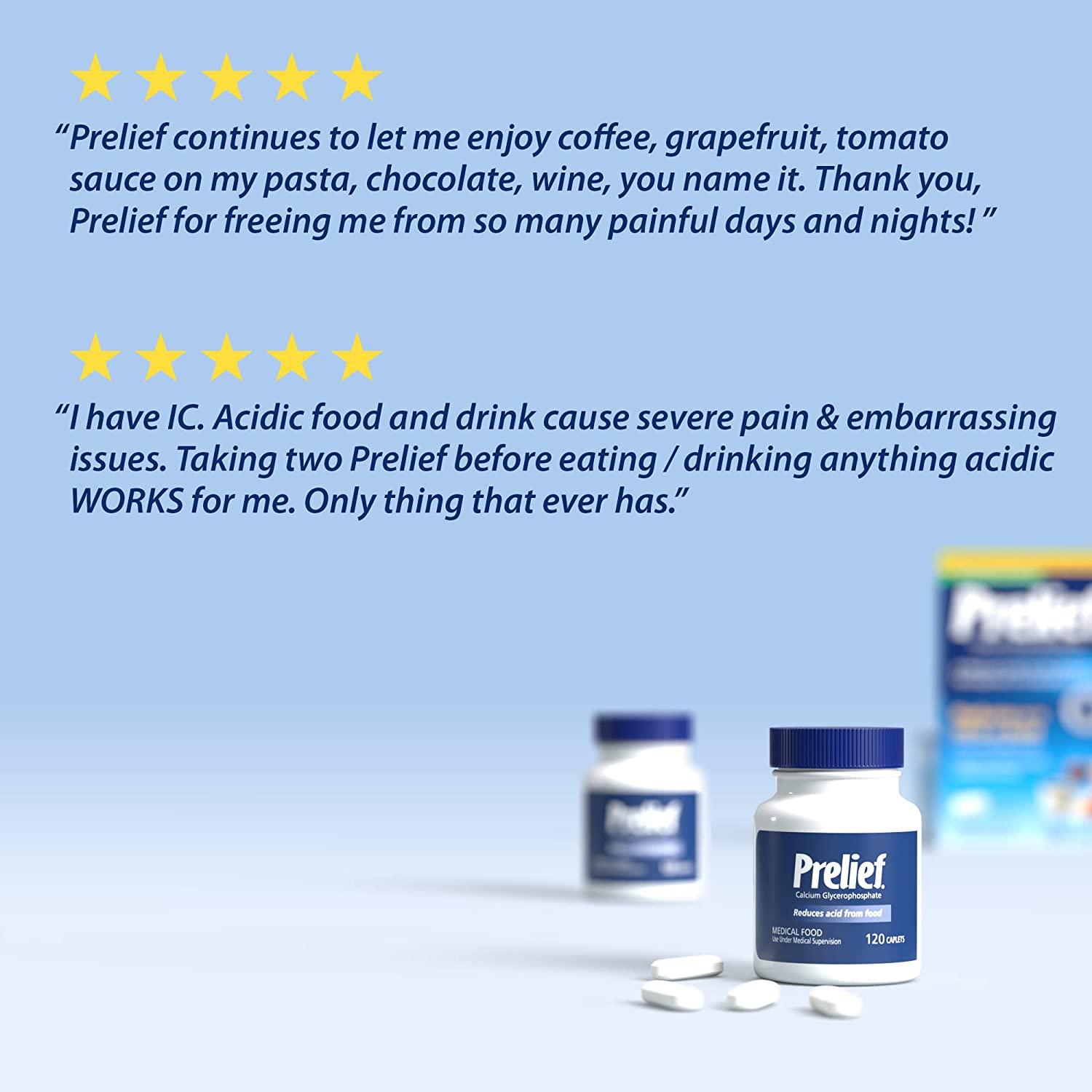 Prelief Acid Reducer Caplets Dietary Supplement - 120 Count Pack | Buy ...