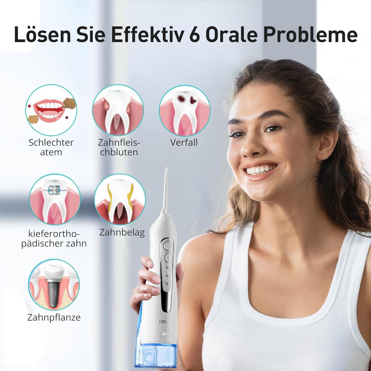 Mouth Shower Wireless - Coslus Portable Electric Tooth Cleaner 300ml 3 ...