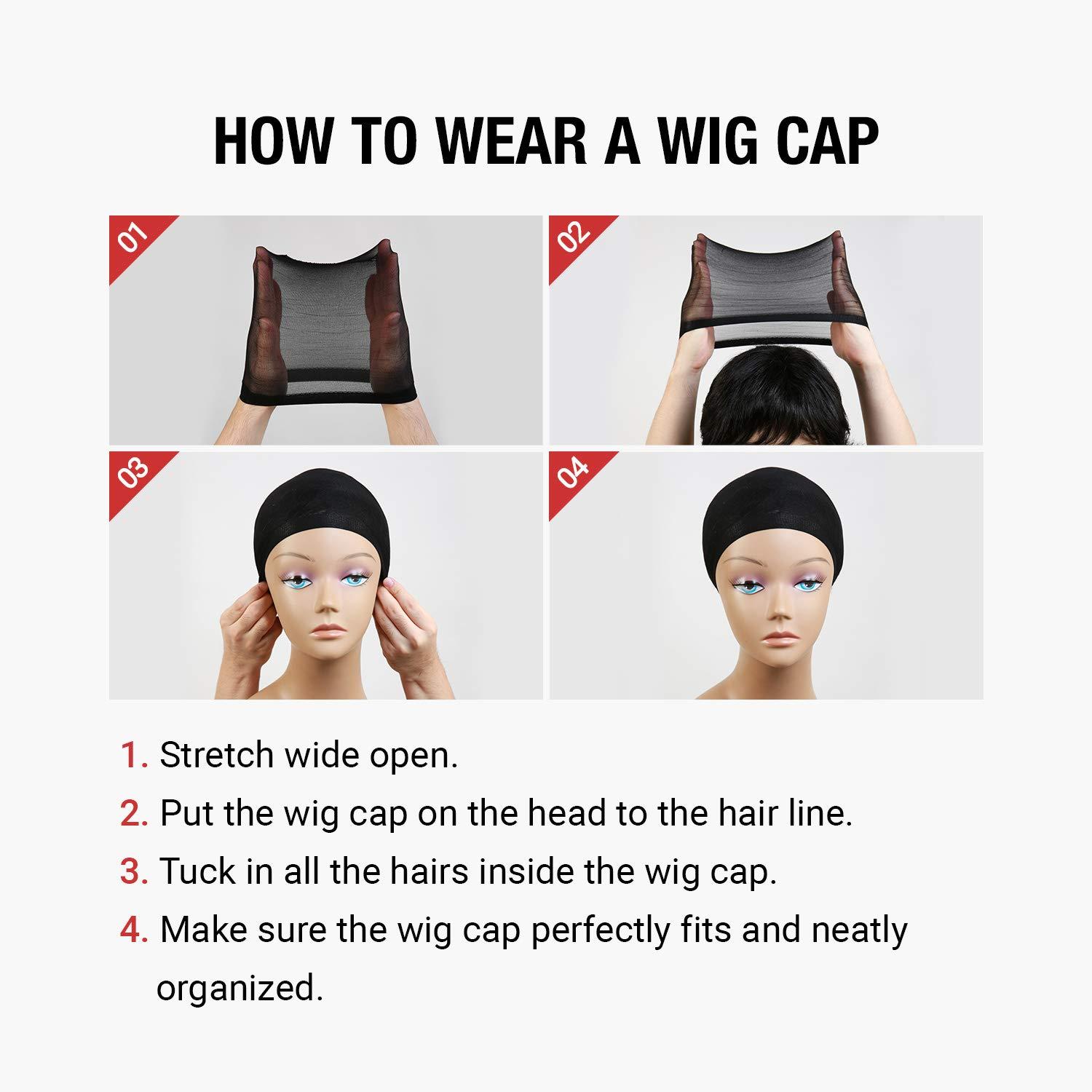 12 PCS Studio Limited Ultra Thin Stocking Wig Caps - 6 Transparent Packs