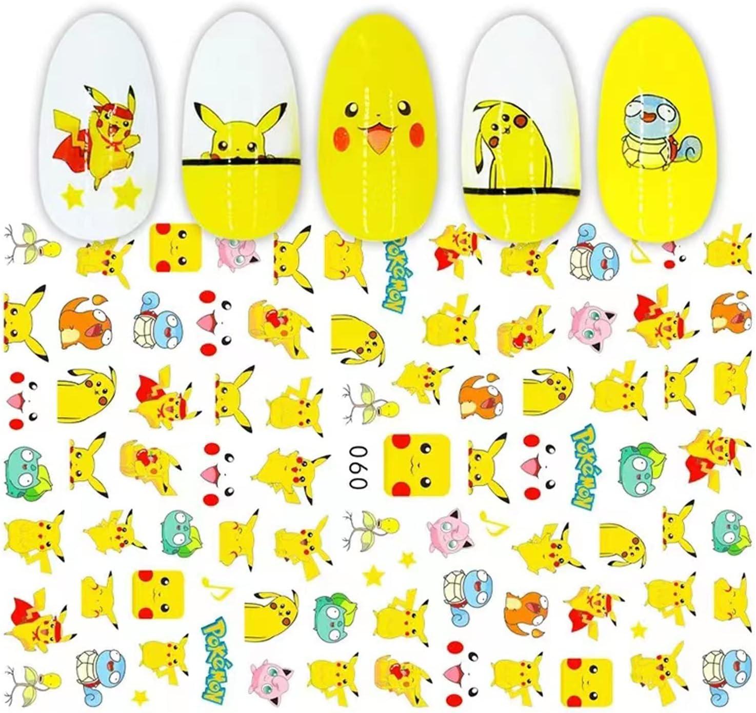 Cartoon Nail Art Stickers Cute Nail Decals DIY Anime Design 3D Self ...