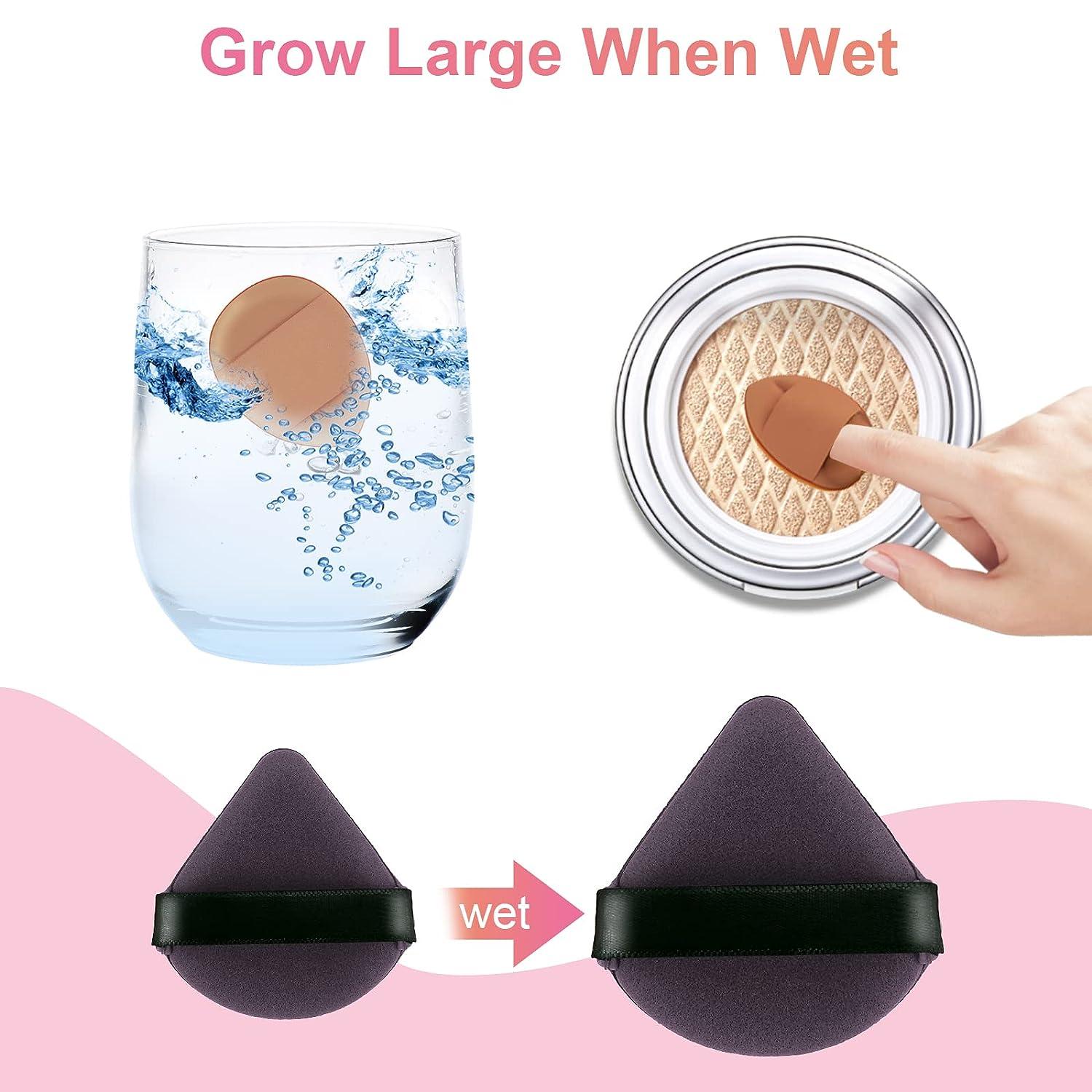 8-Pcs Triangle Powder Puff Set for Makeup | Ultra-Soft Velour Mini ...