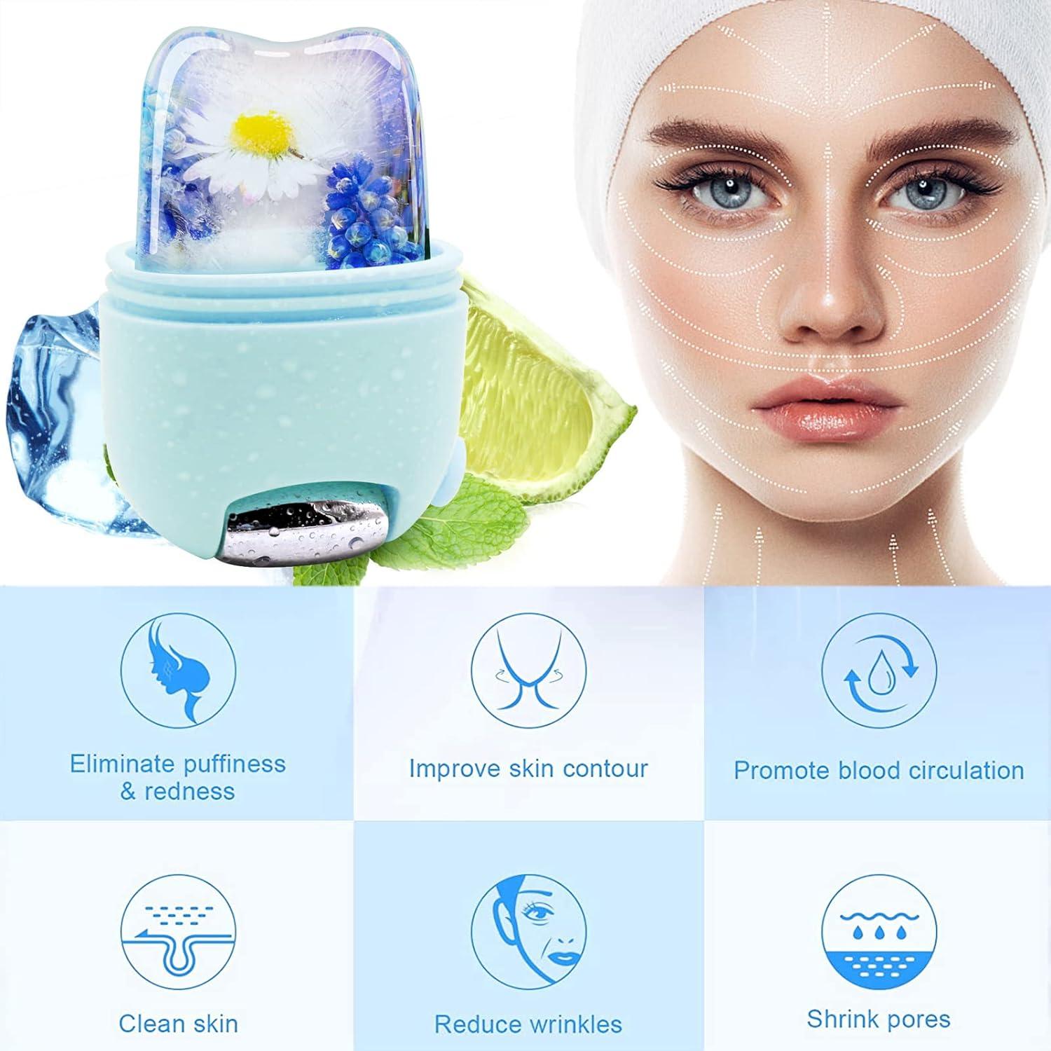 EDSONWADE Ice Roller for Face and Eyes - Natural Skin Tightening Tool ...