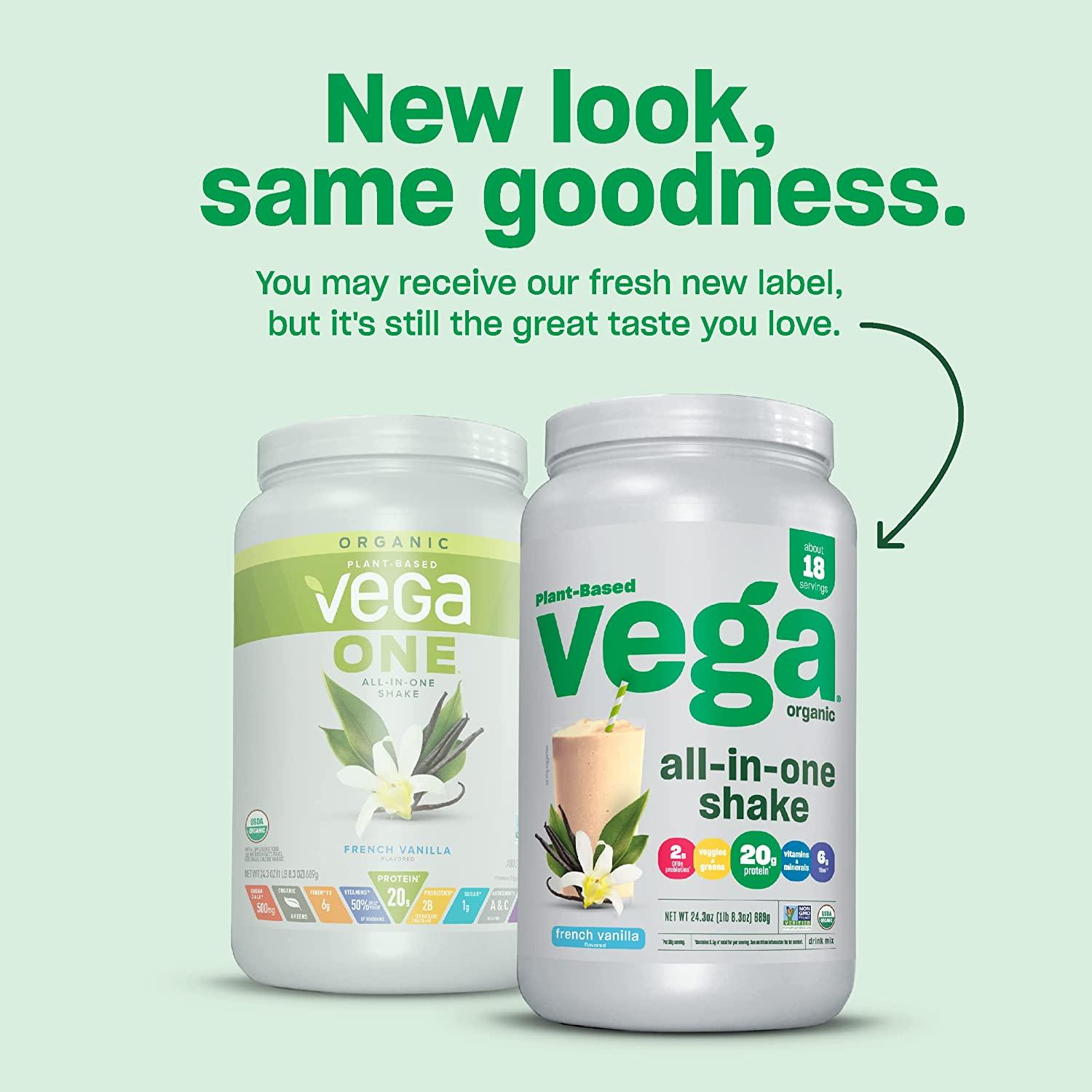Vega Organic French Vanilla Vegan Protein Powder - 9 Servings ...