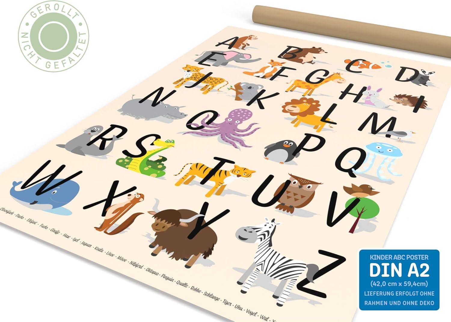 Kizii ABC Poster A2 - Alphabet Learning Posters for Kids | German ...