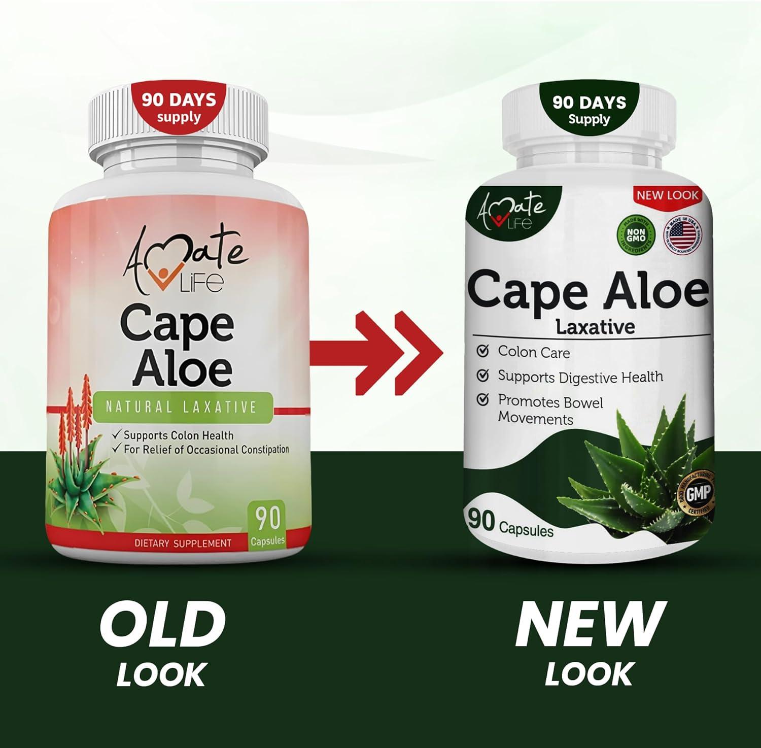Amate Life Cape Aloe Natural Laxative Supplement - Constipation Relief ...