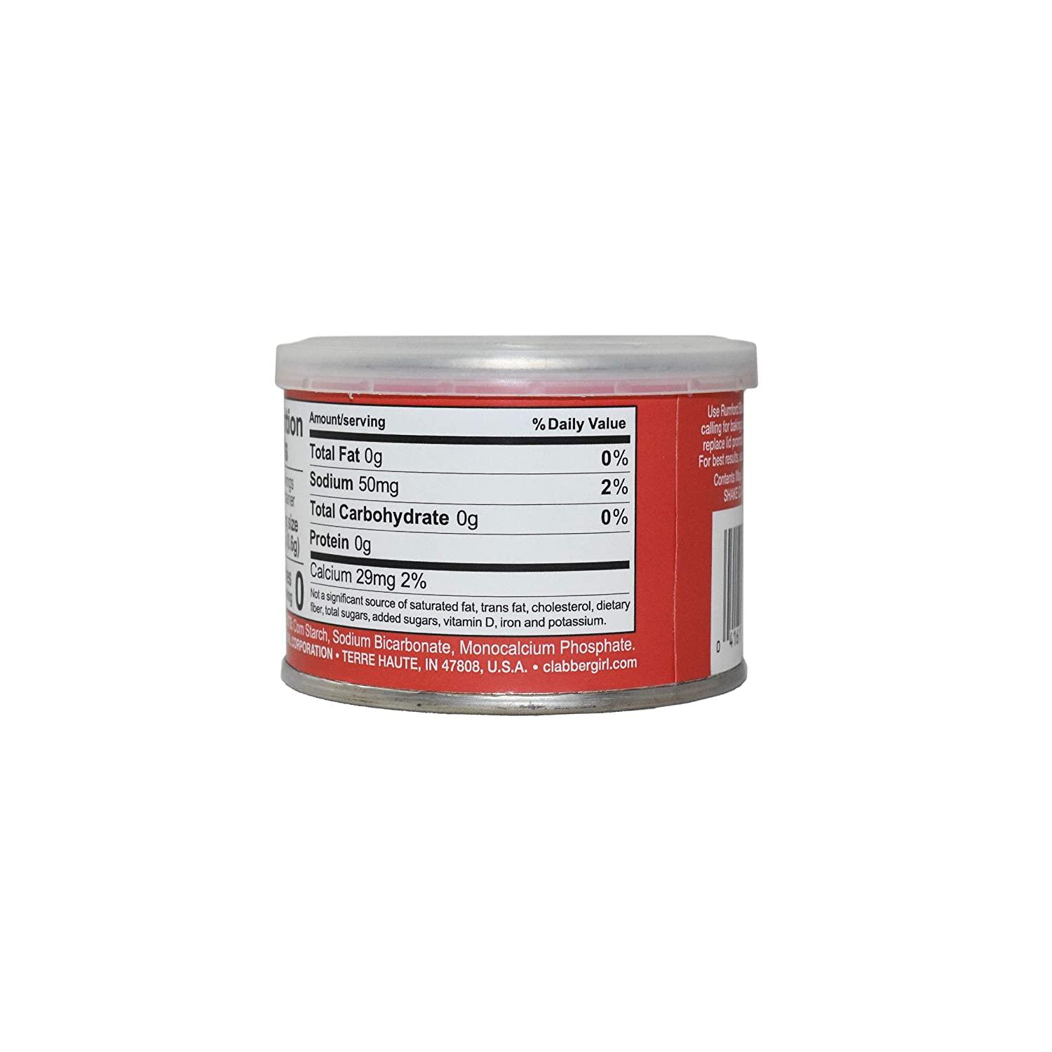 Rumford Baking Powder - Non-GMO, Gluten-Free, Vegan, Double Acting in ...