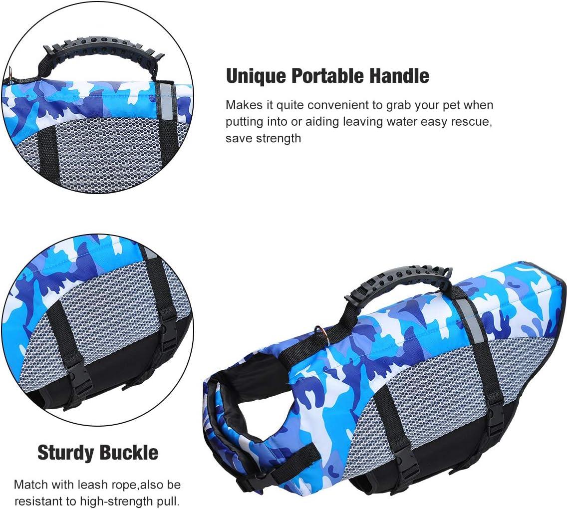 Dog Life Jacket Pet Floatation Life Vest Dog Lifesaver Preserver ...