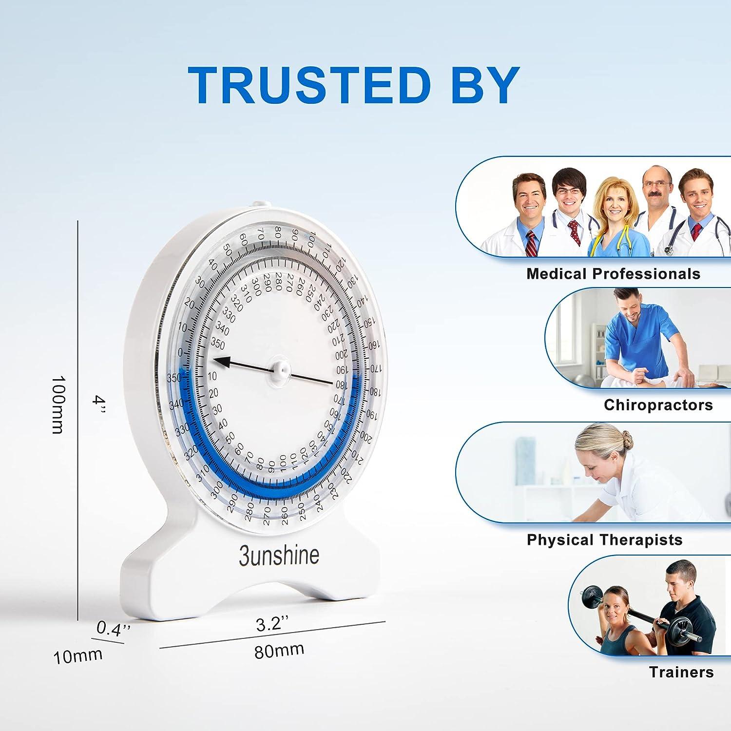3unshine Inclinometer Physical Therapy Protractor - Accurate Range of ...