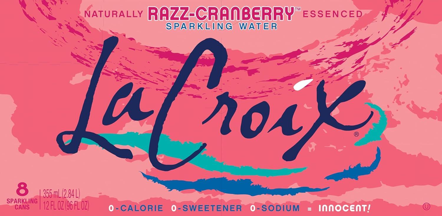 La Croix Naturally Razz-Cranberry Essenced Sparkling Water | 24 x 355ml ...