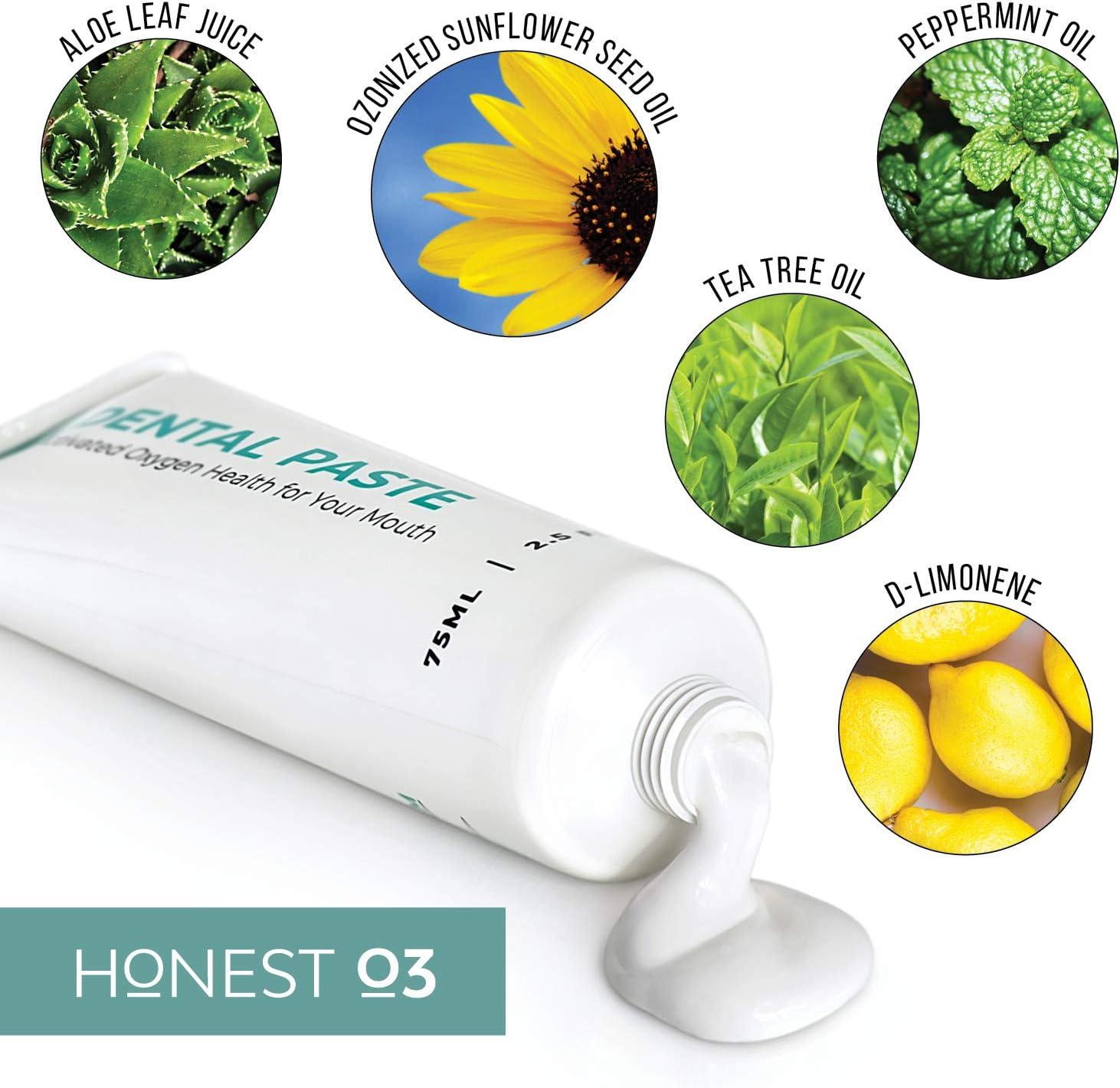 Honest O3 Dental Paste | Ozone Oil Infused Toothpaste | Flouride-Free ...