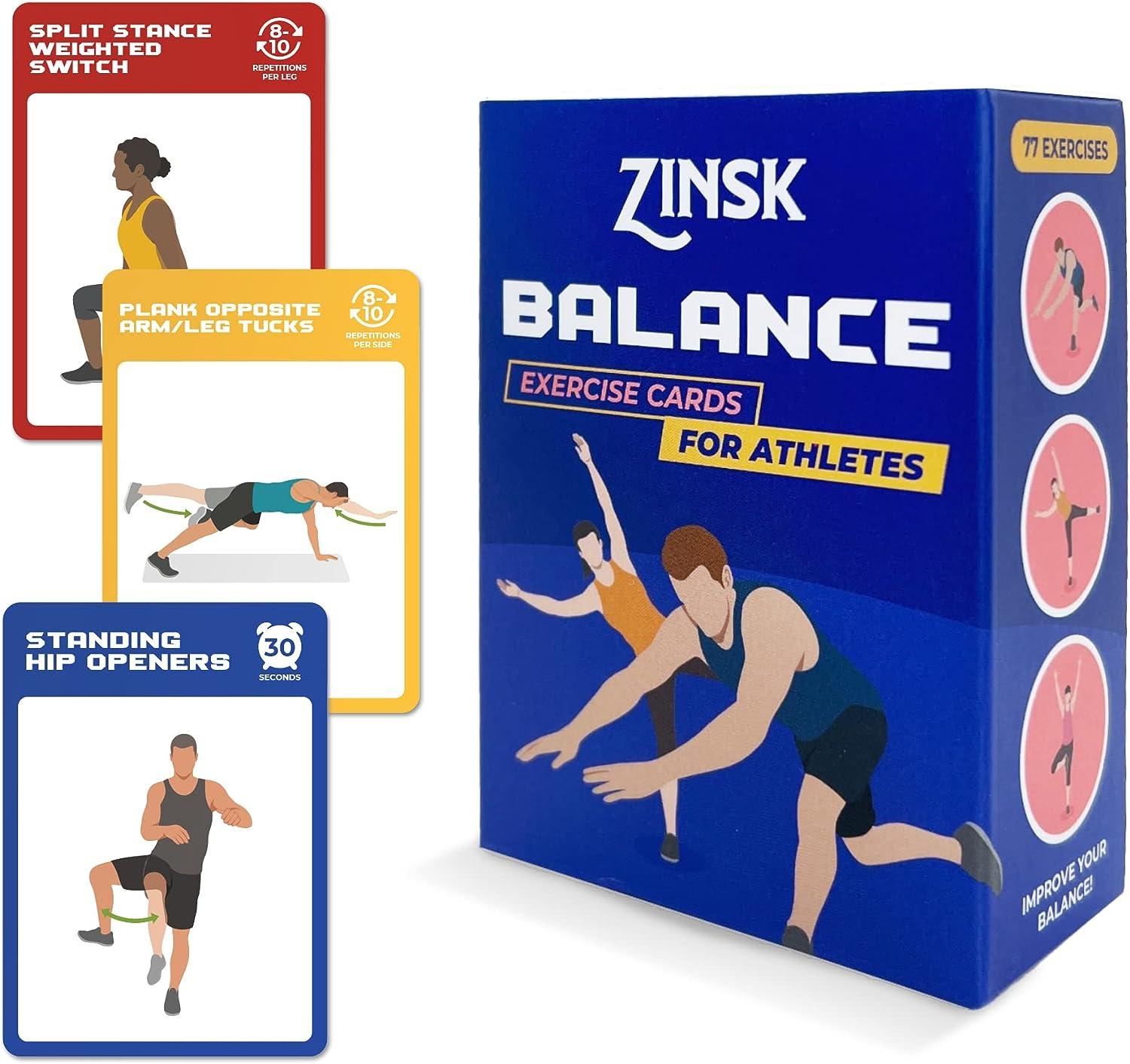 Balance Exercise Cards for Athletes - Core and Standing Balance Workout ...