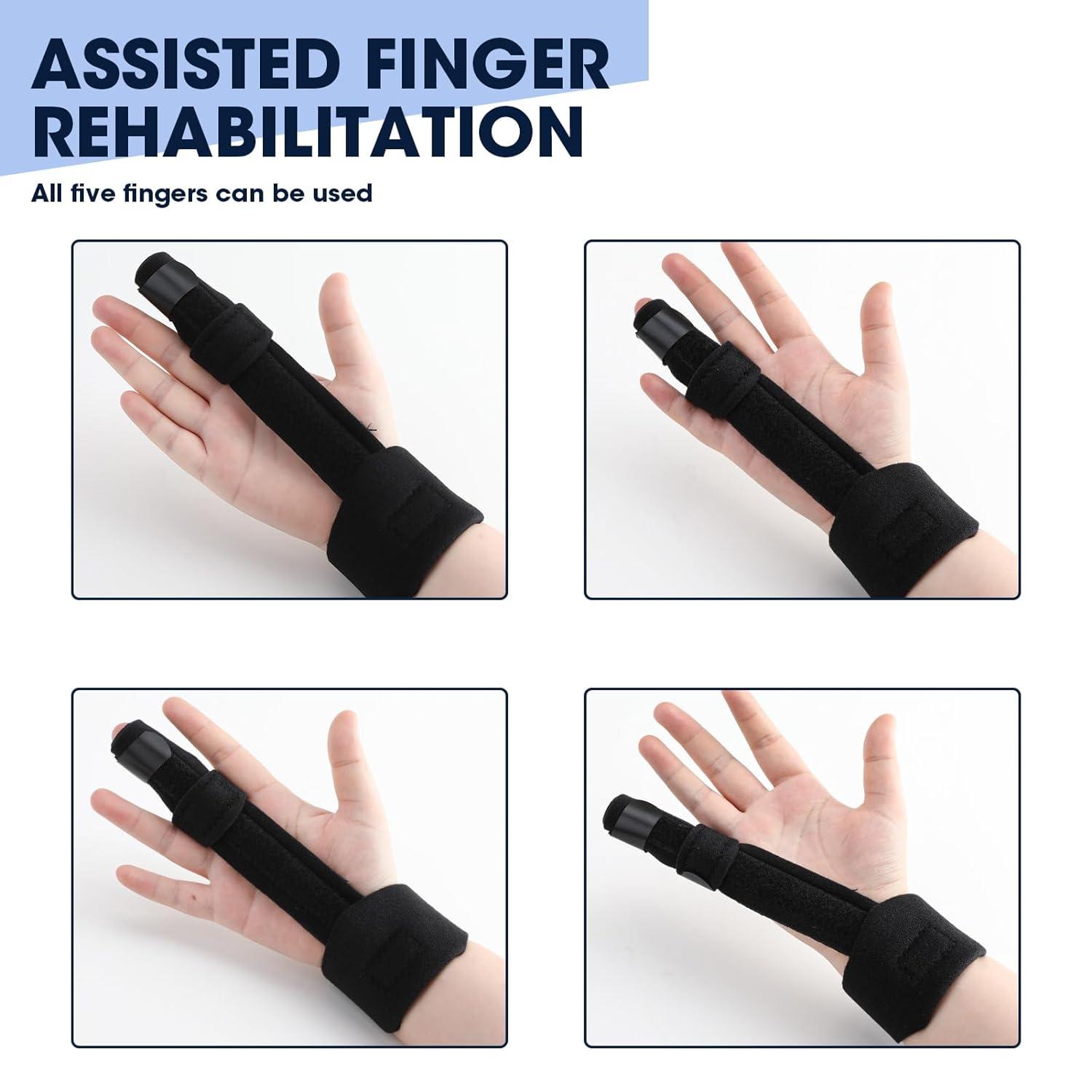 Full Finger Support Splints for Arthritis Trigger Thumb - Removable ...