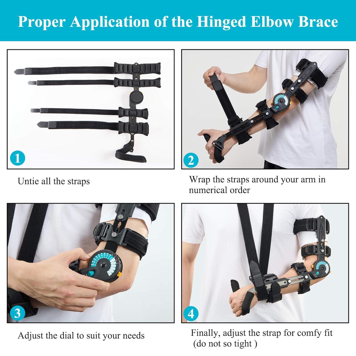 Hinged ROM Elbow Brace with Hand Grip | Post-Op Support & Sling ...
