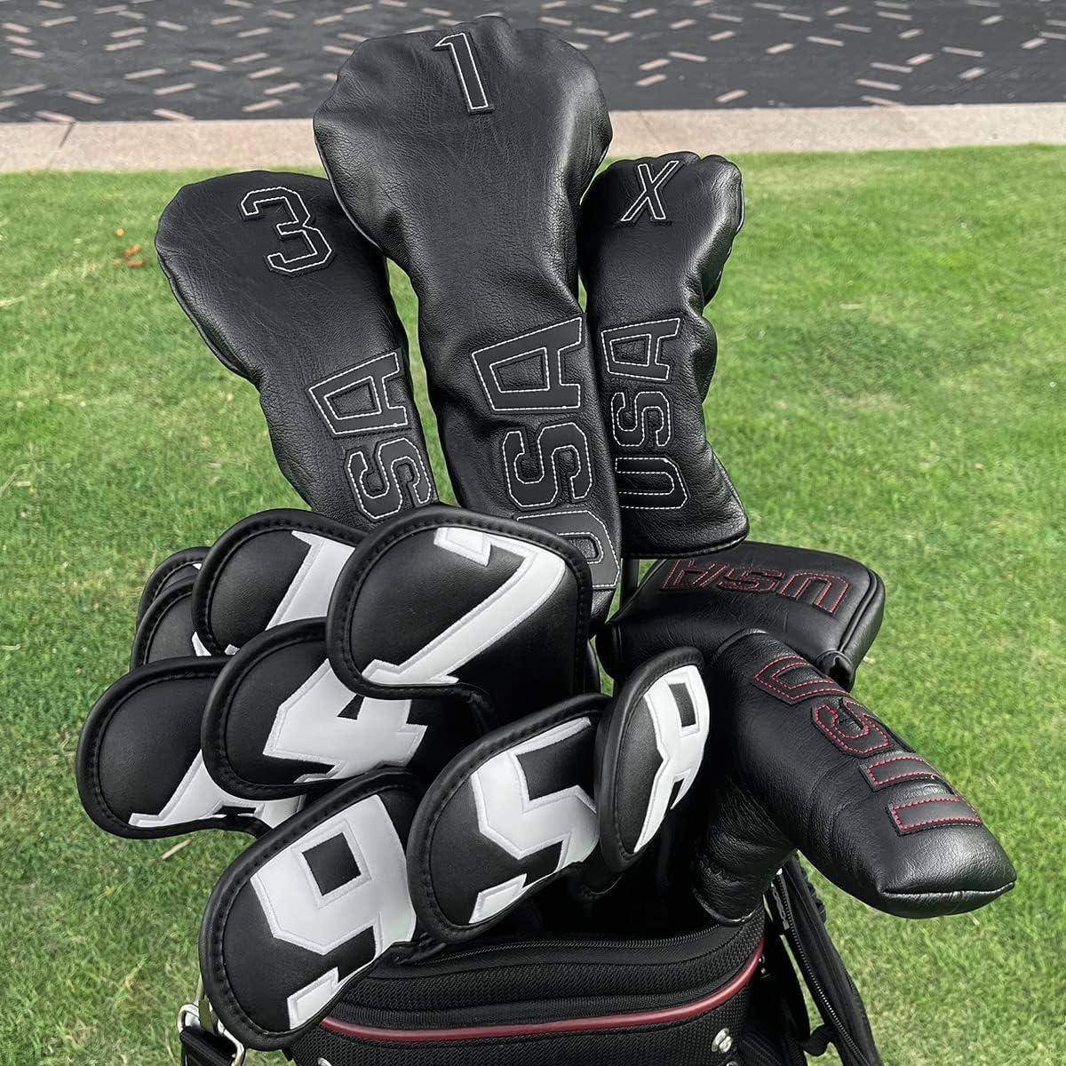 Barudan Golf Black USA Flag Blade Putter Headcover for Men - Magnetic ...