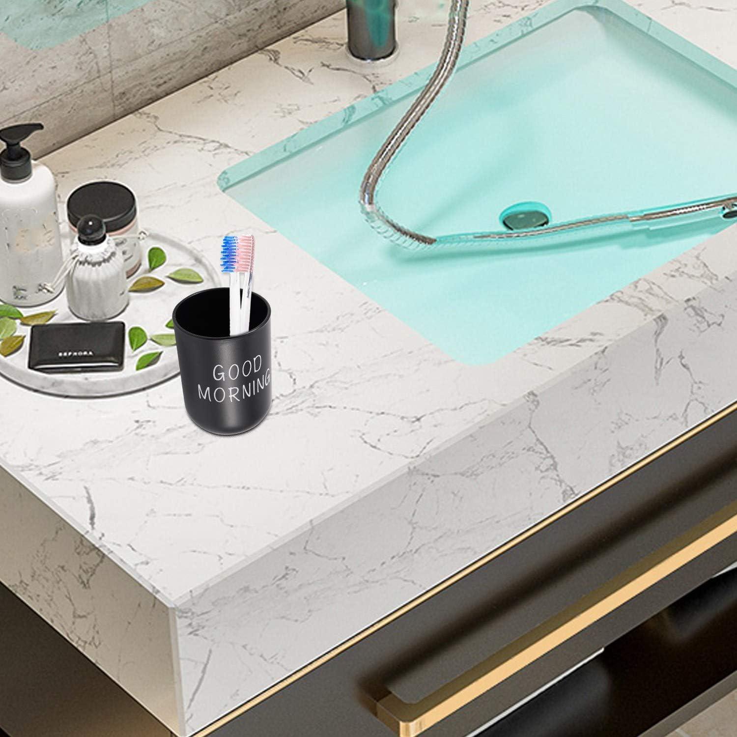 Sunroot Home Bathroom Toothbrush Holder & Toothpaste Mug - Round PP ...