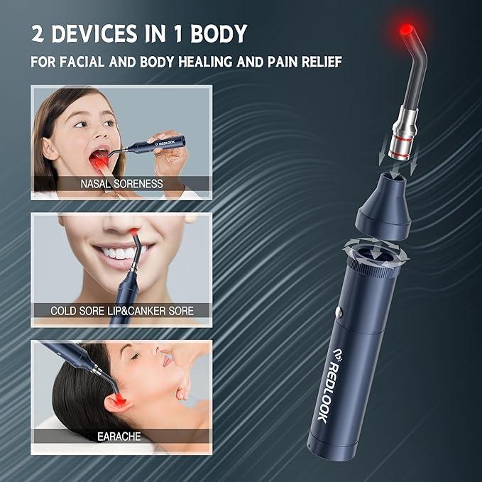 REDLOOK Red Light Therapy Device for Cold Sore & Canker Sore Treatment ...