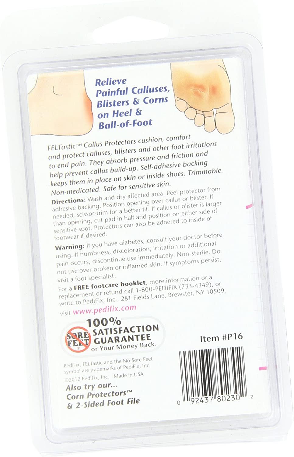 PediFix Felt Callus Protectors - 8-Count (Pack of 2) | Foot Care ...