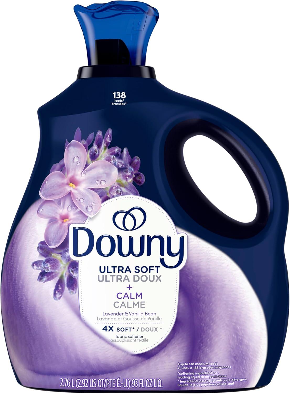 Downy Ultra Soft Fabric Softener Liquid Calm Lavender and Vanilla Bean 2.76L 2.76 l (Pack of 1 ...