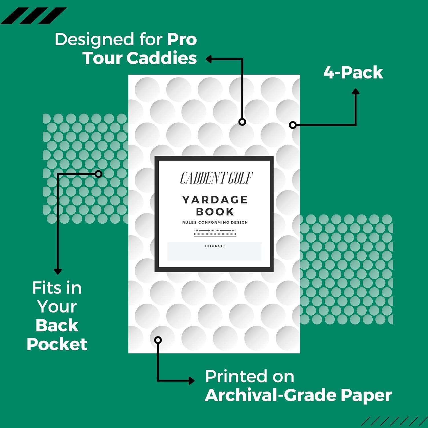 CADDENT GOLF Yardage Book - Golf Journal & Log Book with Club Chart ...