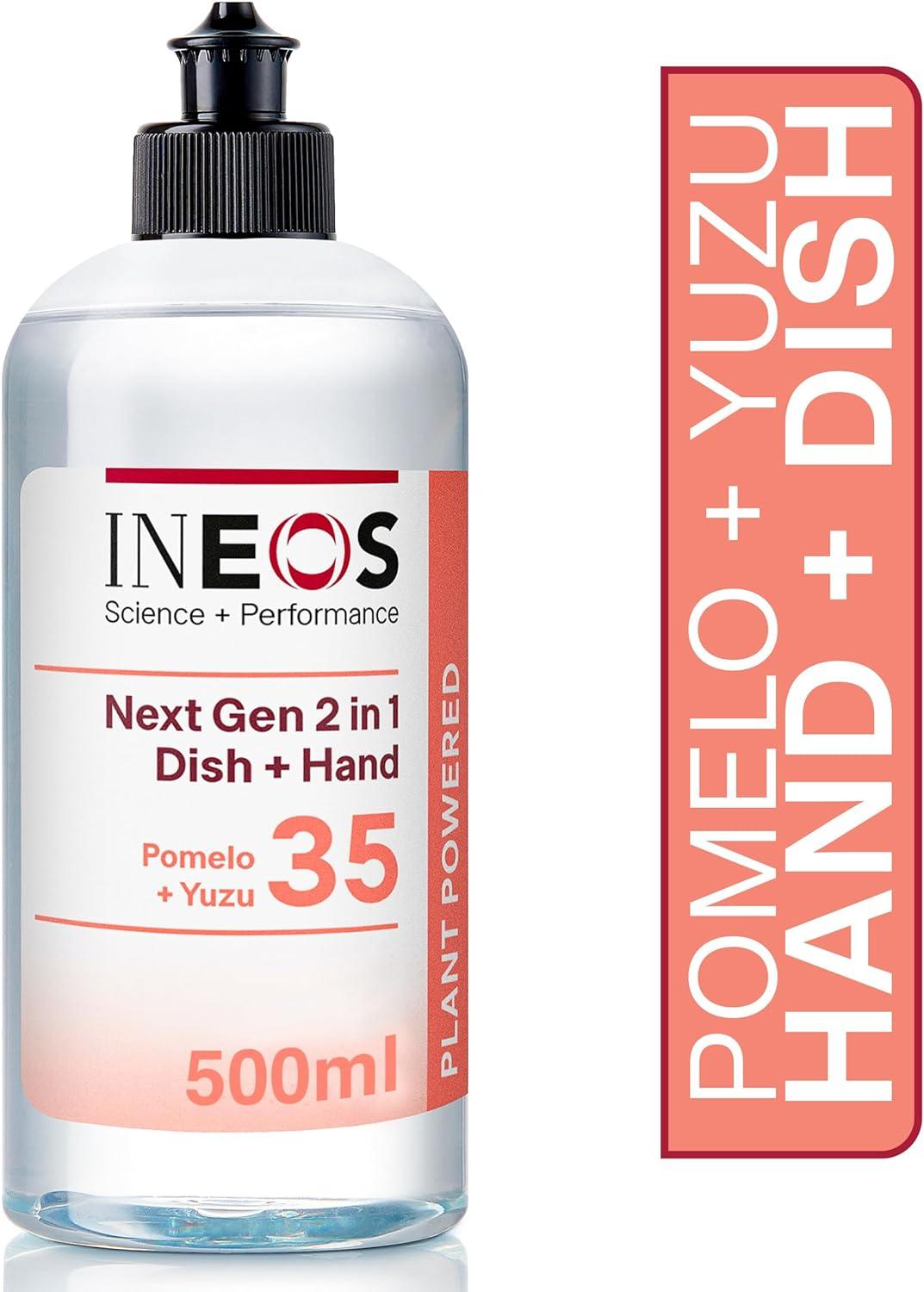 Ineos Next-Gen 2in1 Washing Up Liquid 3L (500ml x 6) - Pomelo & Yuzu Scent - Plant Powered for ...