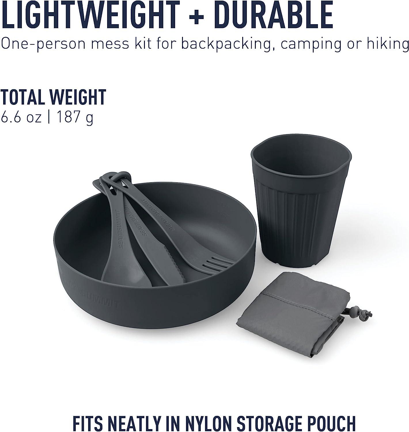 Sea to Summit Delta Light Solo Camp Dinnerware Set - Grey | Lightweight ...