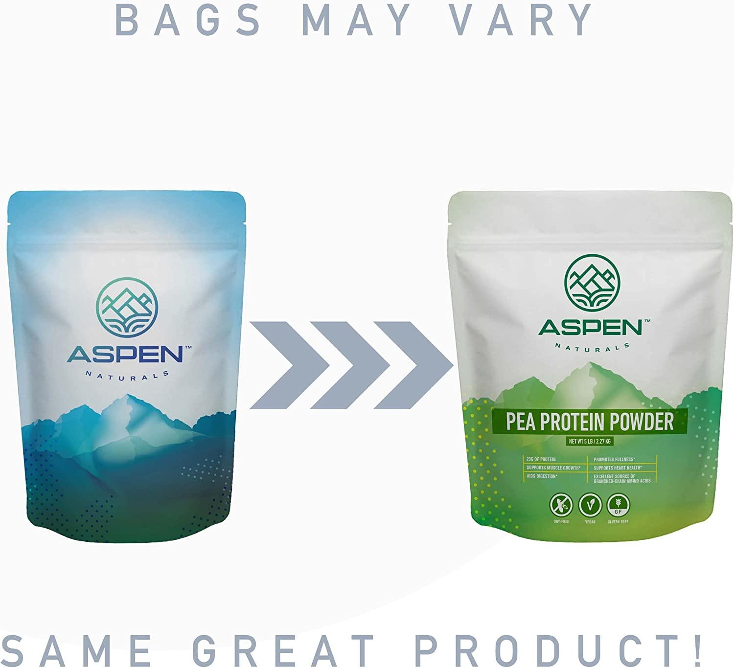 Aspen Naturals Pea Protein Powder (5 lb) - Unflavored Plant Based ...